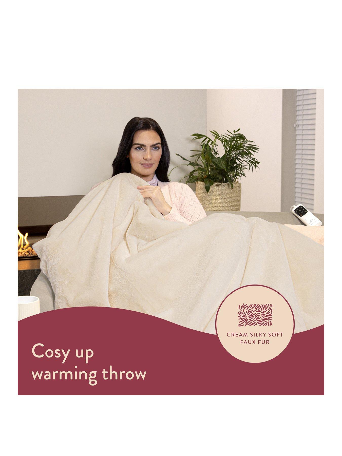 Dreamland Intelliheat Cuddle Up Heated Throw - Cream | Very