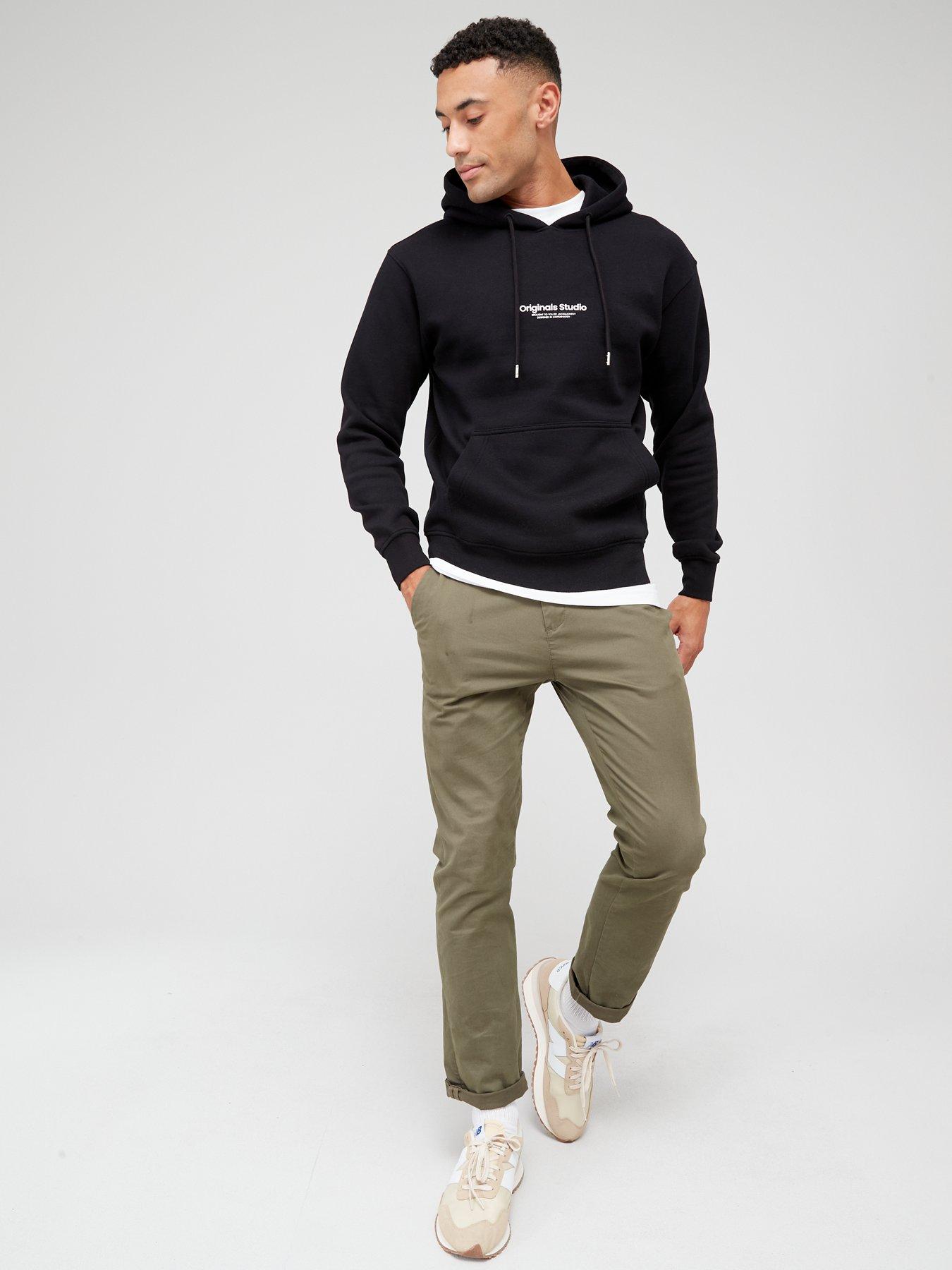 Jack & Jones Small Chest Logo Hoodie - Black | Very