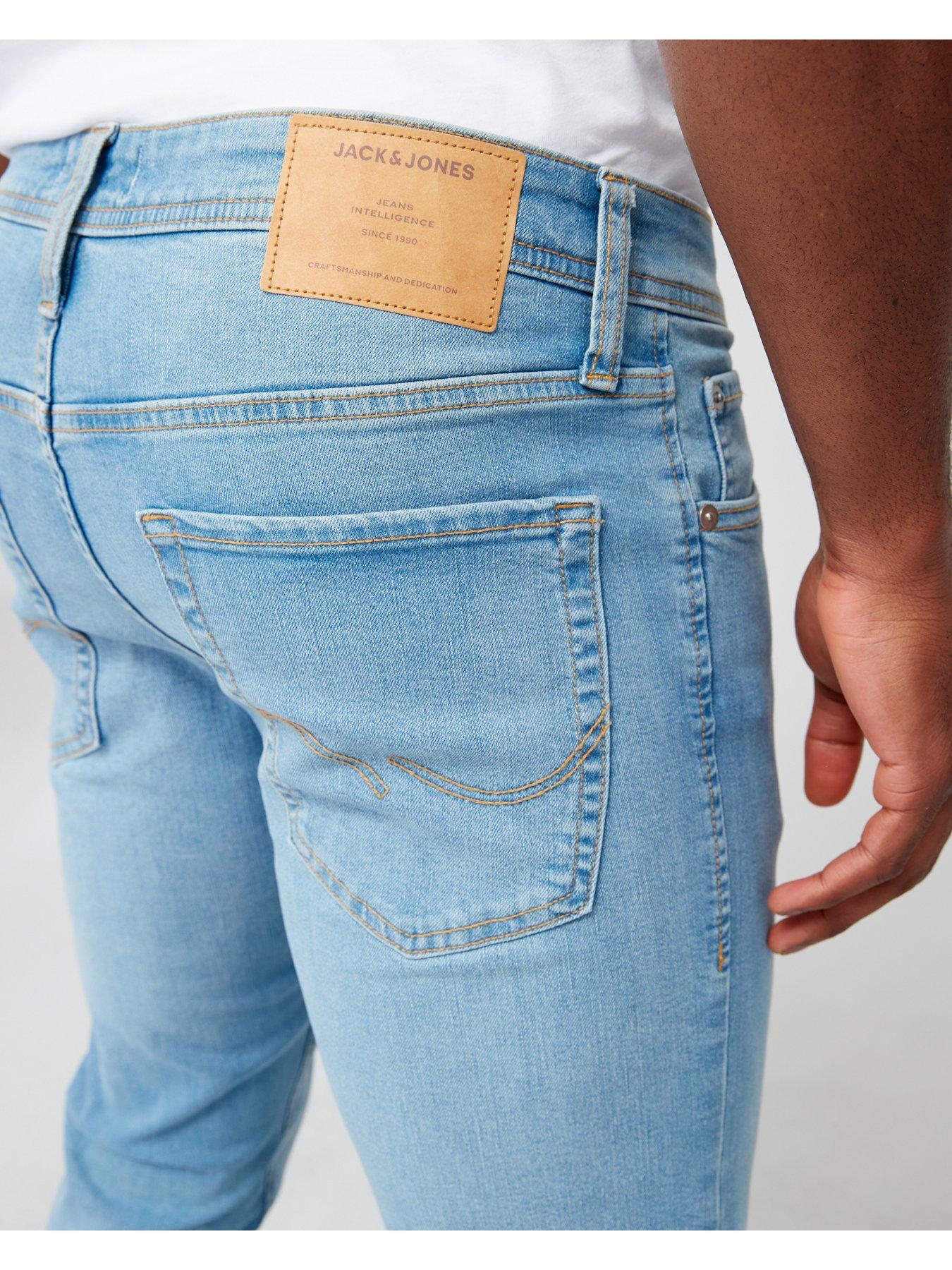 Jack & Jones Glenn Slim Fit Jeans - Light Blue | Very.co.uk
