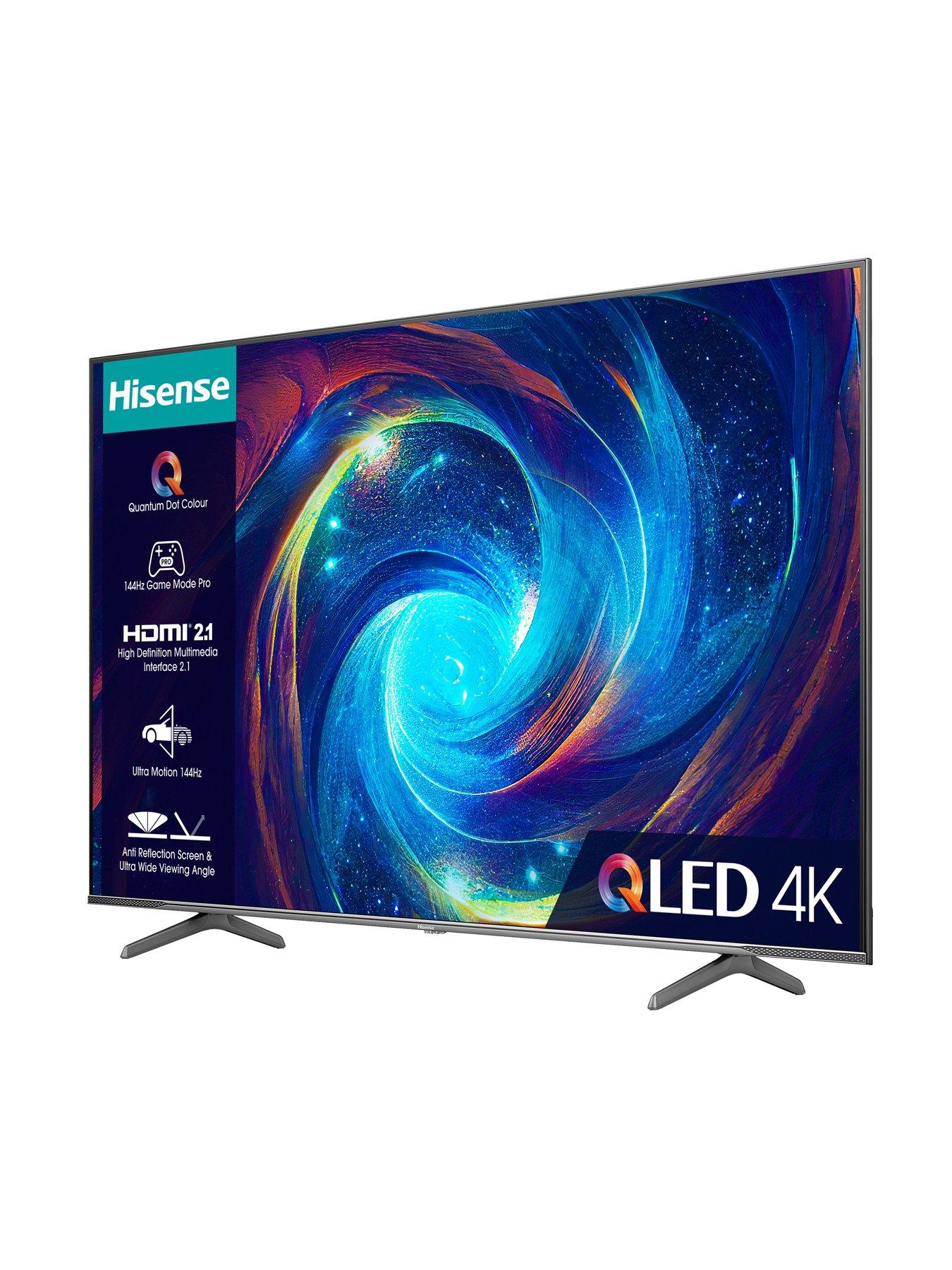 Hisense 55E7KQTUK Pro, 55 inch, 4K Ultra HD, QLED, Smart TV | Very