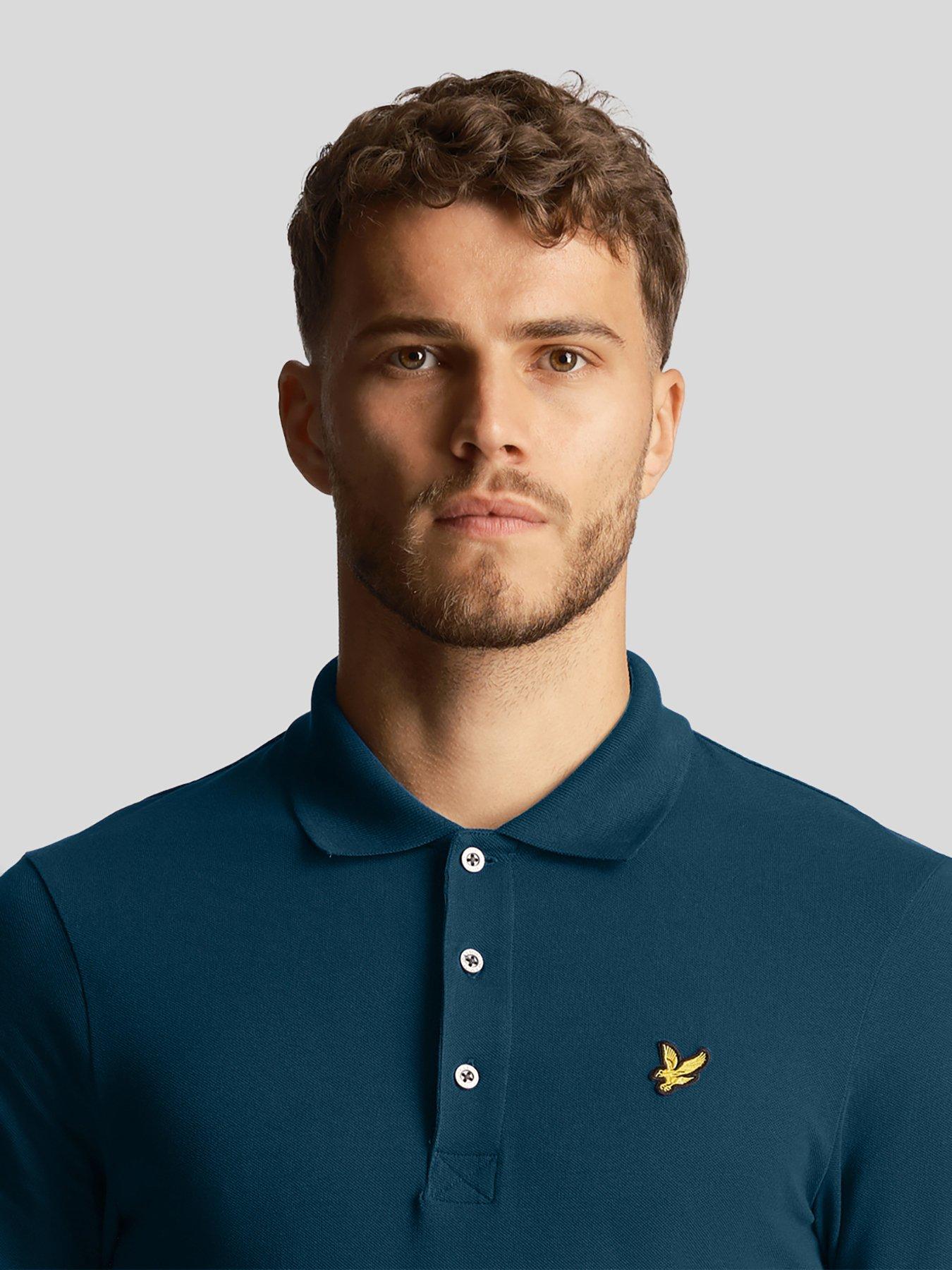 Lyle & Scott Plain Polo Shirt - Navy | Very