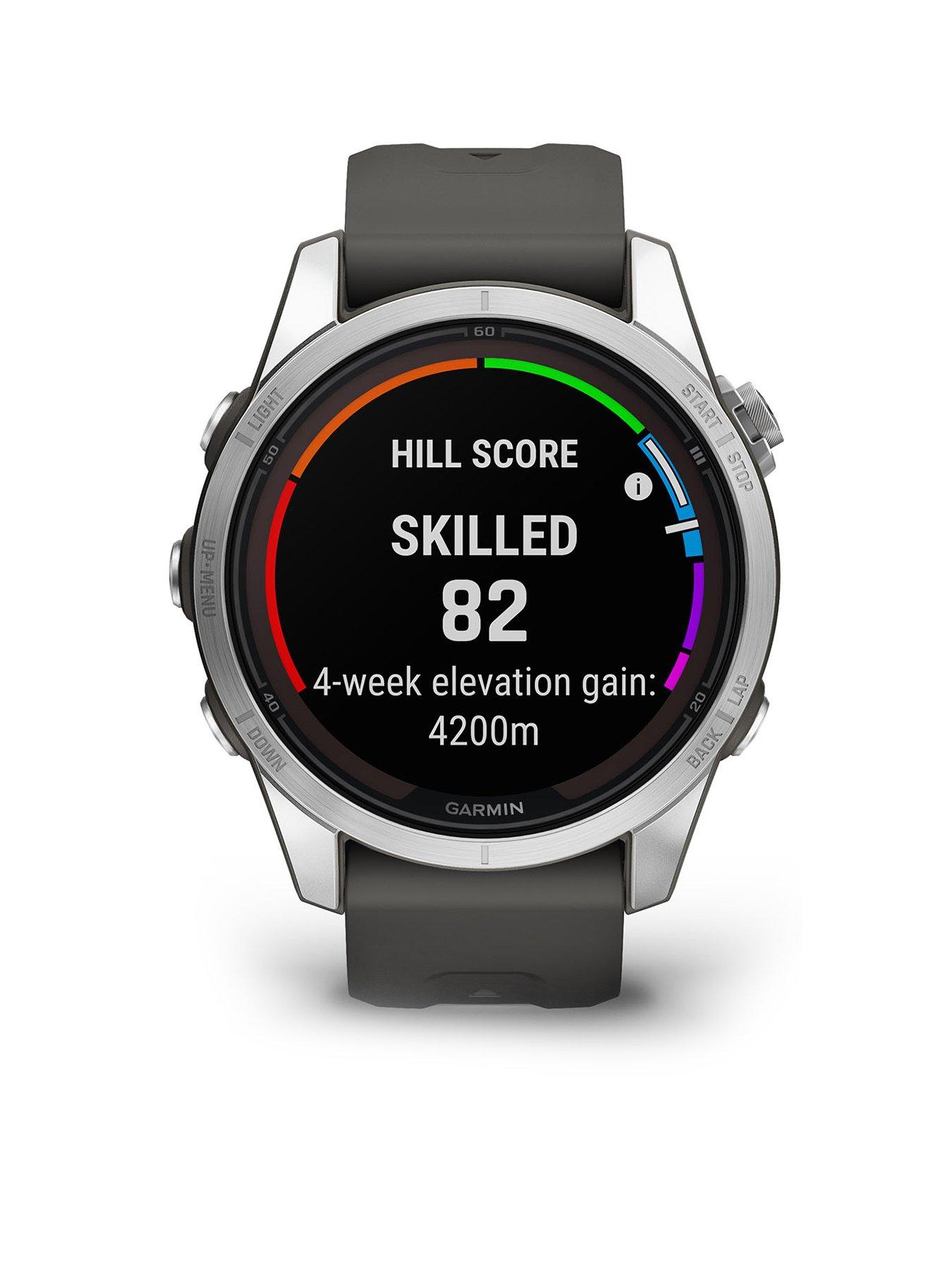 Garmin Fenix 7S Pro Solar - Stainless Steel Graphite Band | very.co.uk