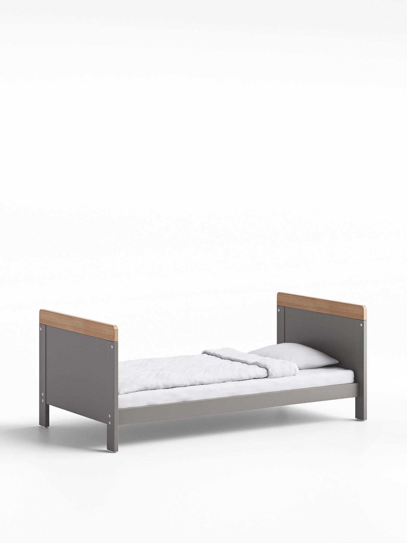 Little Acorns Classic 2-Tone Cot Bed - Grey/Oak | Very