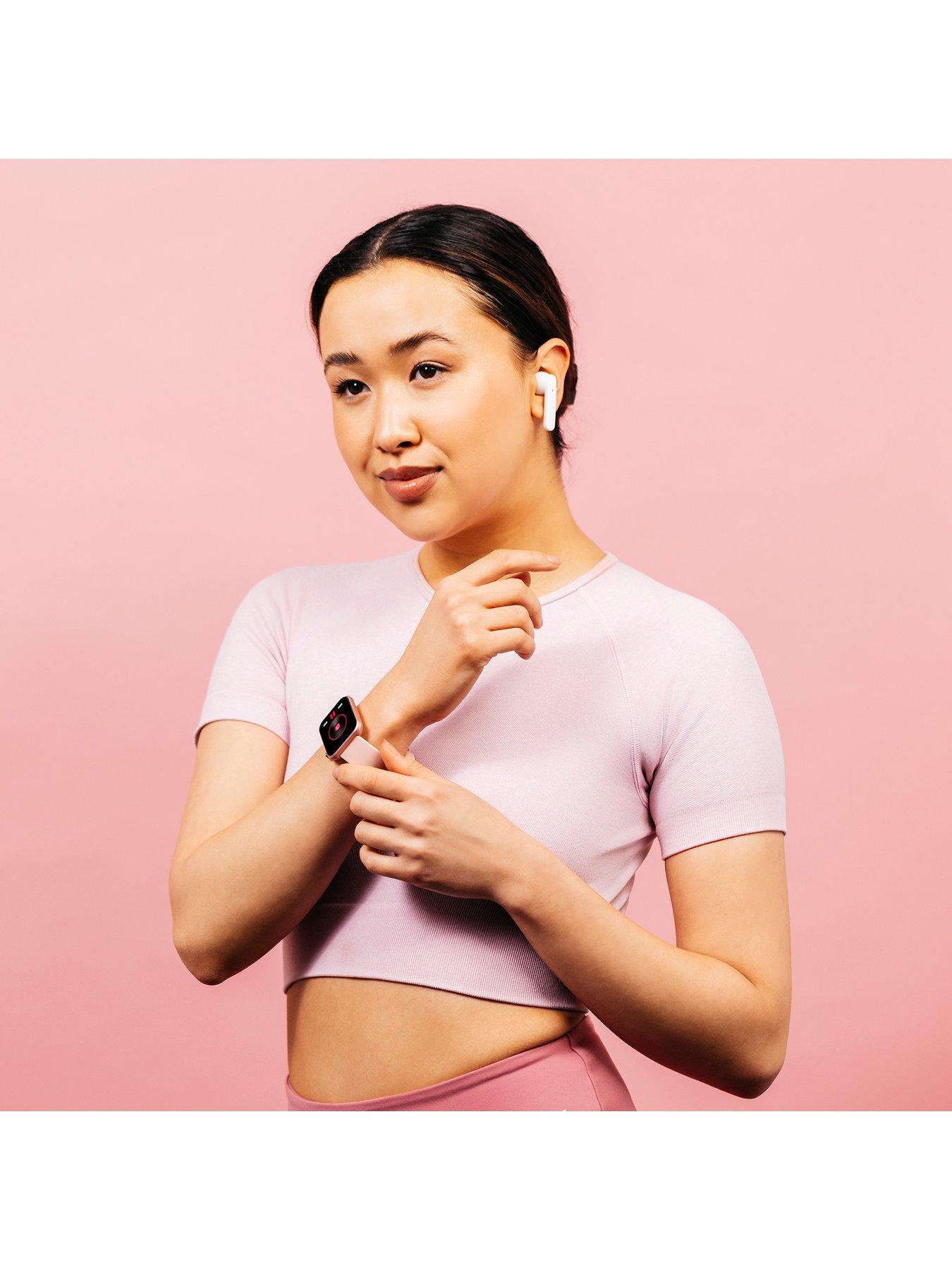 Reflex Active Series 13 Pink Smart Watch and True Wireless Sound Earbud ...