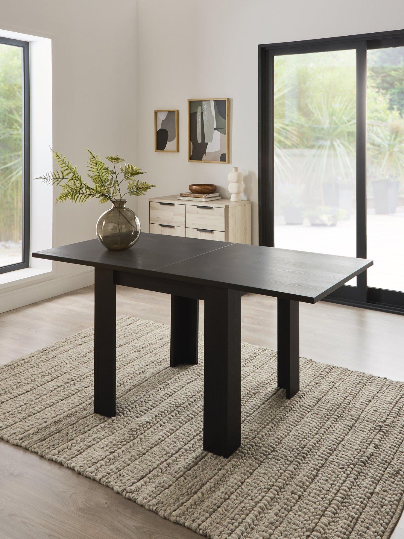 Very Home Panama 80 - 160 cm Extending Dining Table - Black - FSC ...
