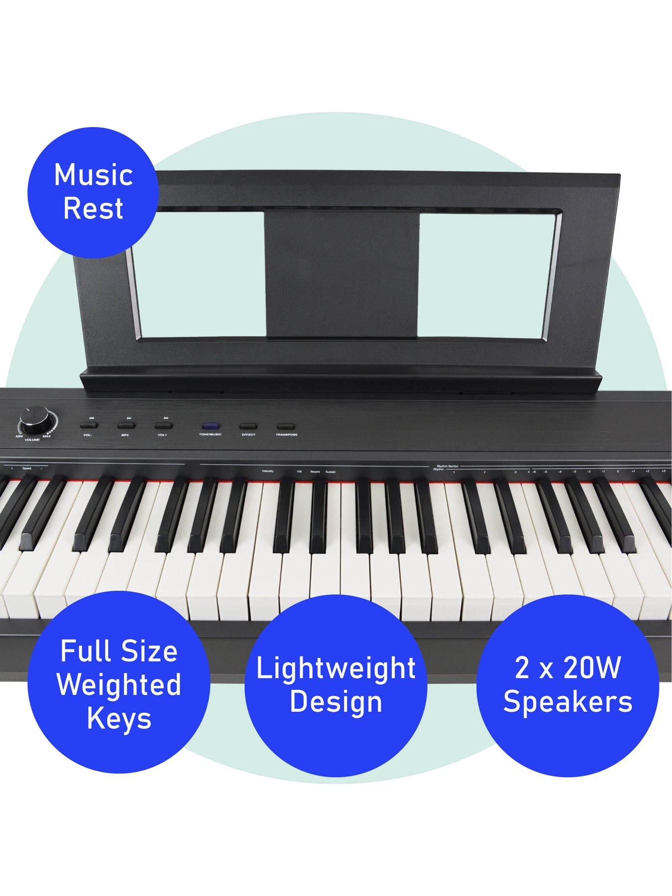 Axus 88 Key Portable Digital Piano Package in Black with Stand ...