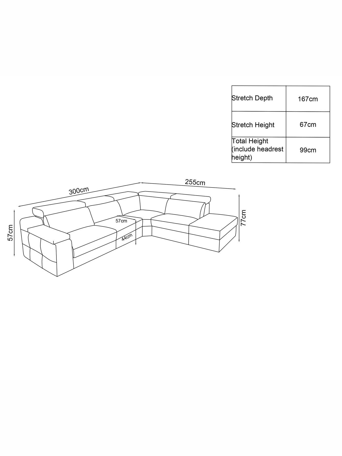 Very Home Detroit Fabric Right Hand Power Recliner Corner Group Sofa ...