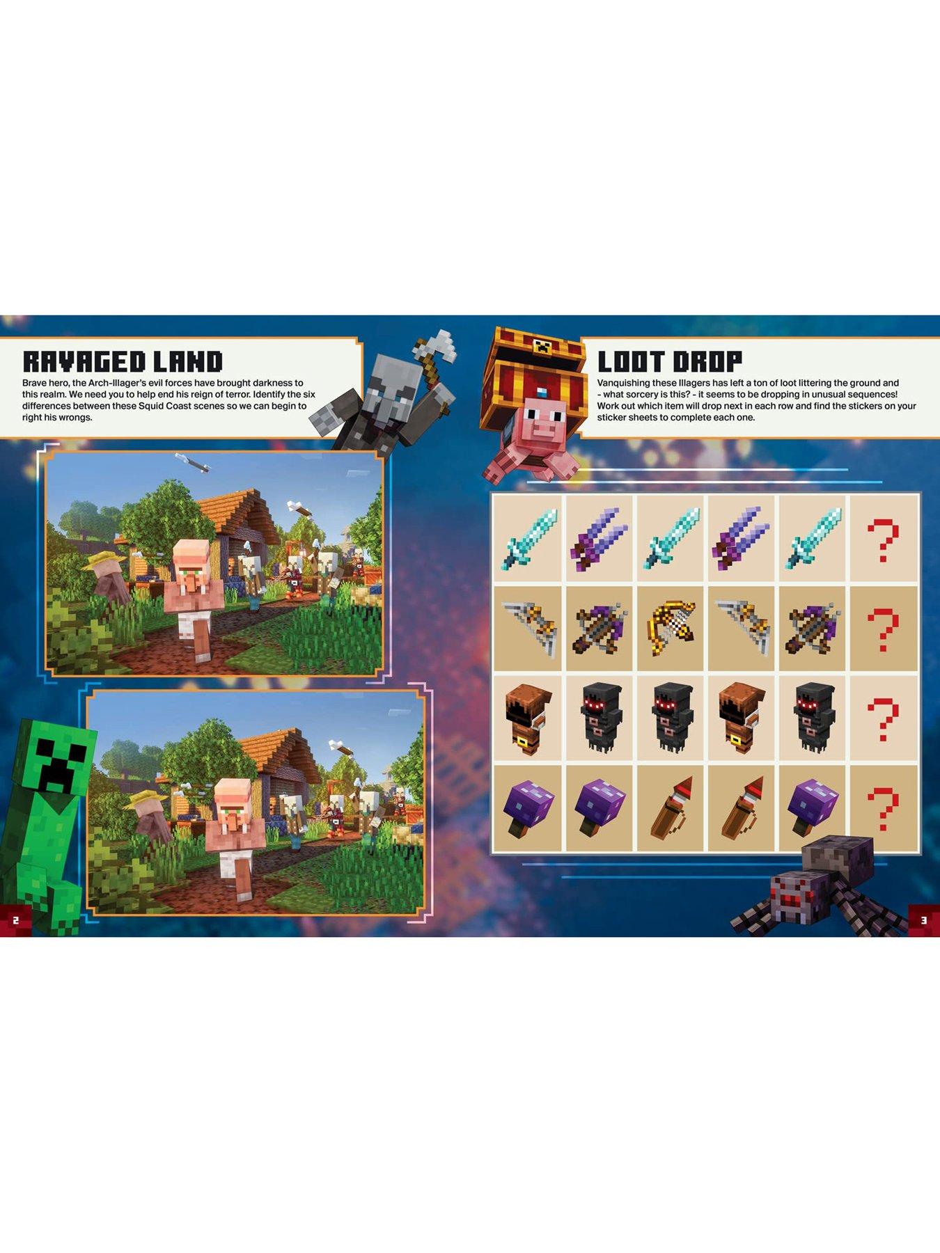 Minecraft Sticker Books - Dungeons & Treasure Hunt | Very