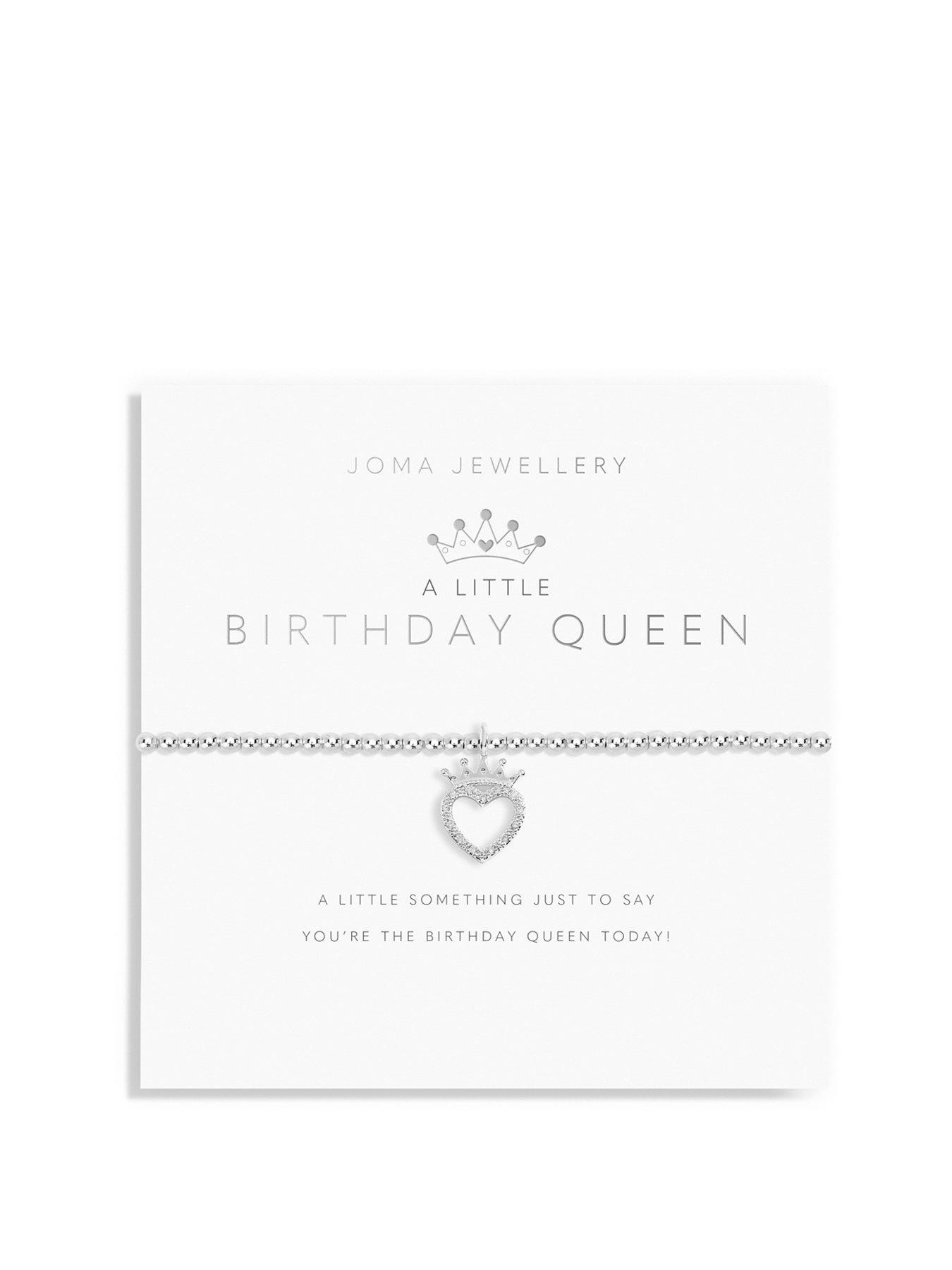 Joma Jewellery A Little Birthday Queen Bracelet In Silver Plating | Very