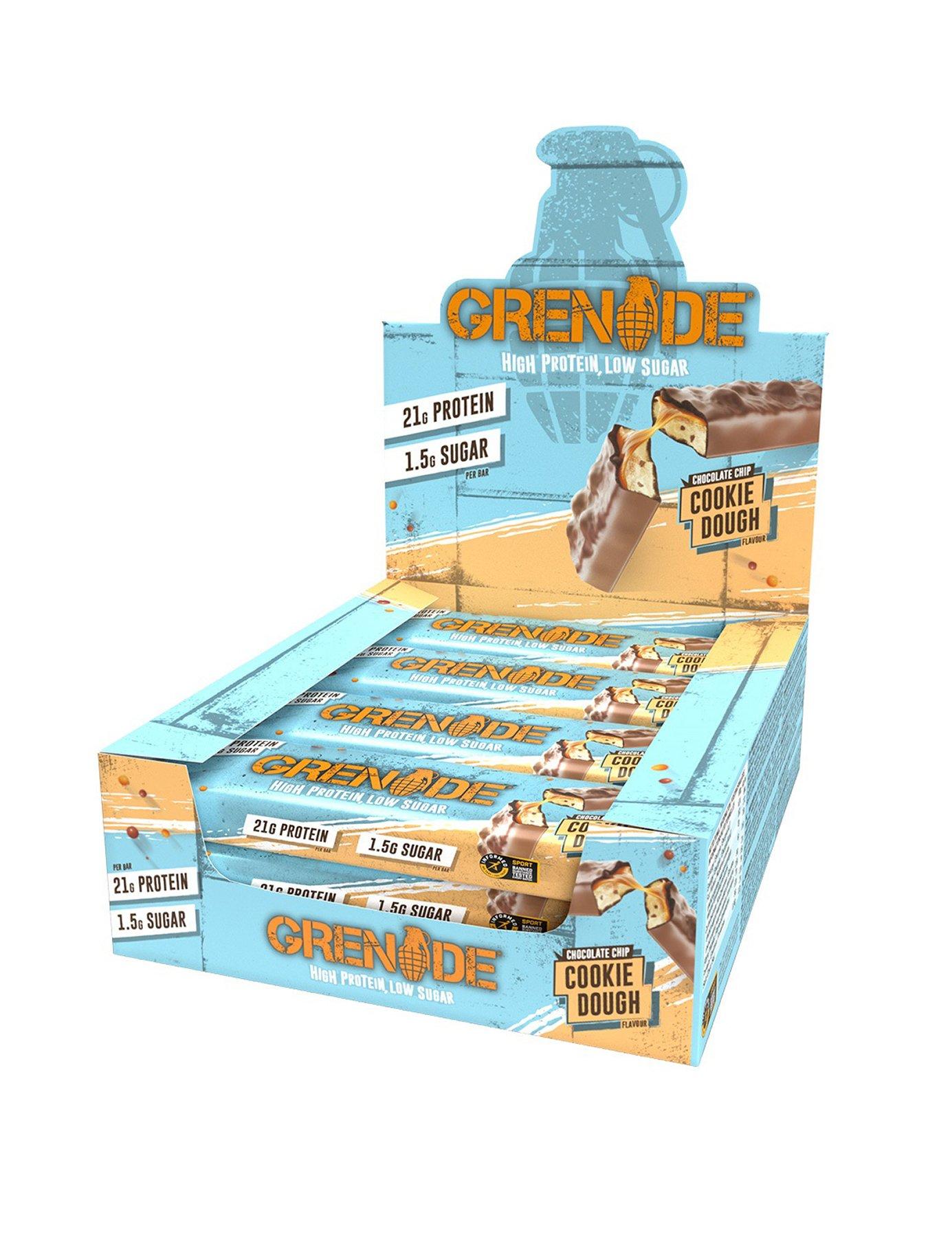 GRENADE Chocolate Chip Cookie Dough Protein Bar (Case of 12 x 60g) | Very