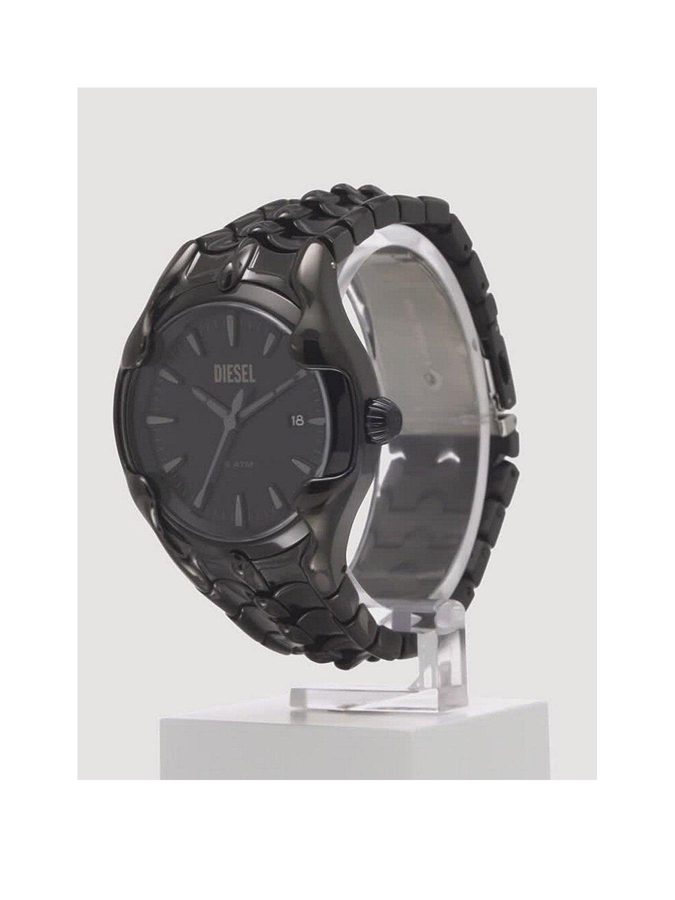Diesel Vert Mens Black Stainless Steel Watch | very.co.uk