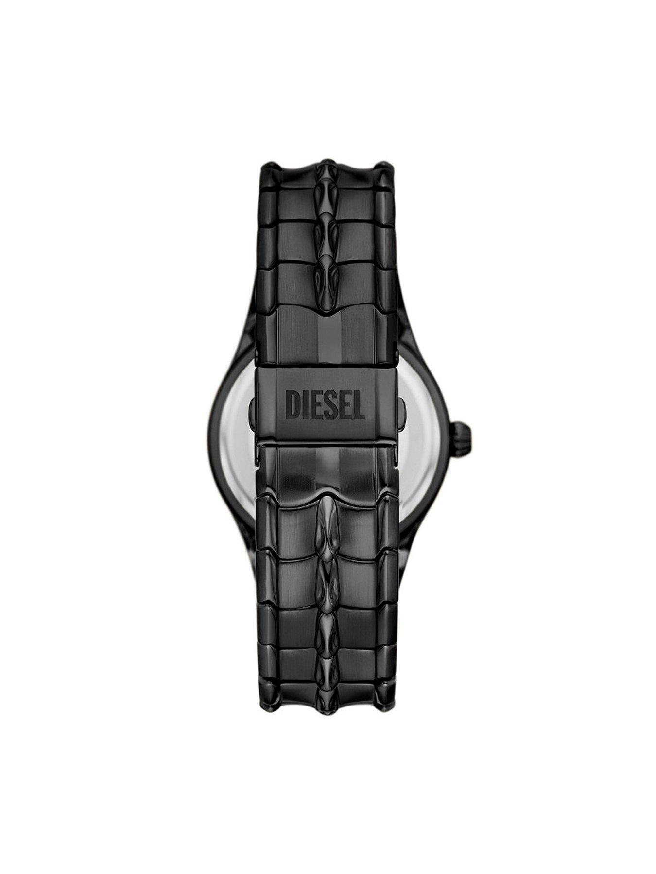 Diesel Vert Mens Black Stainless Steel Watch | Very