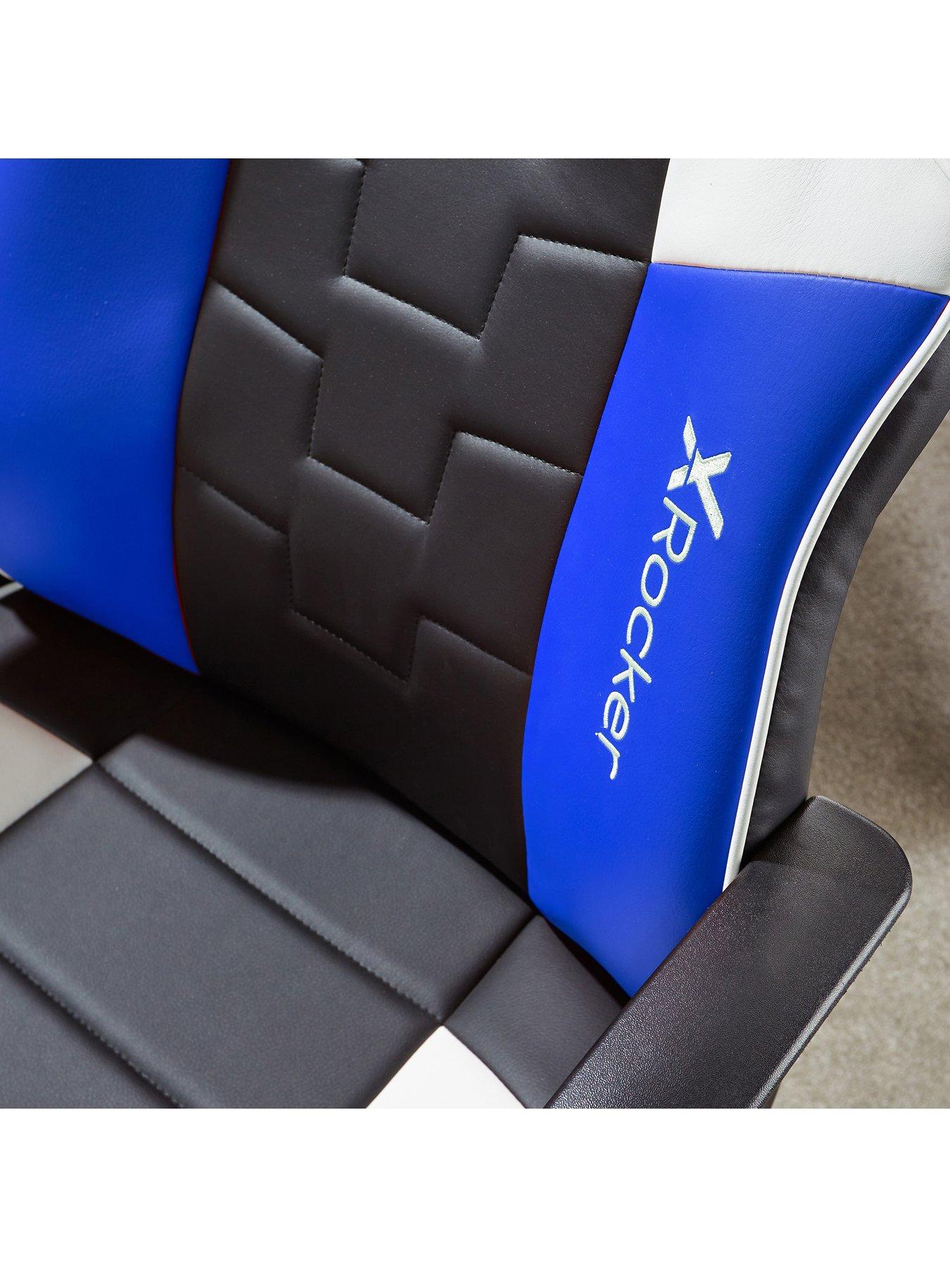 X Rocker Saturn Mid-Back Esport Gaming Chair - Black / Blue /White | Very