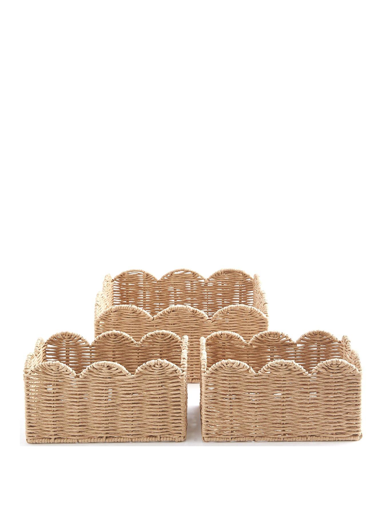 Very Home Set Of 3 Scallop Storage Baskets | Very