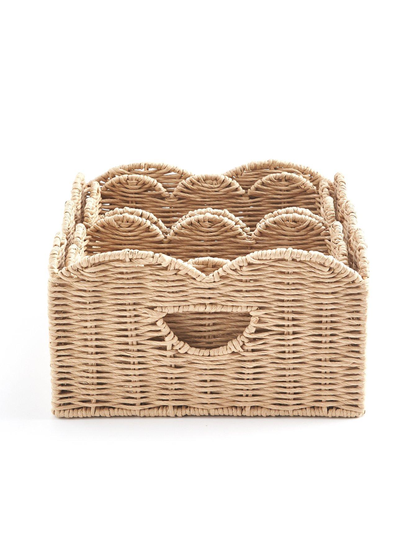 Very Home Set Of 3 Scallop Storage Baskets | Very