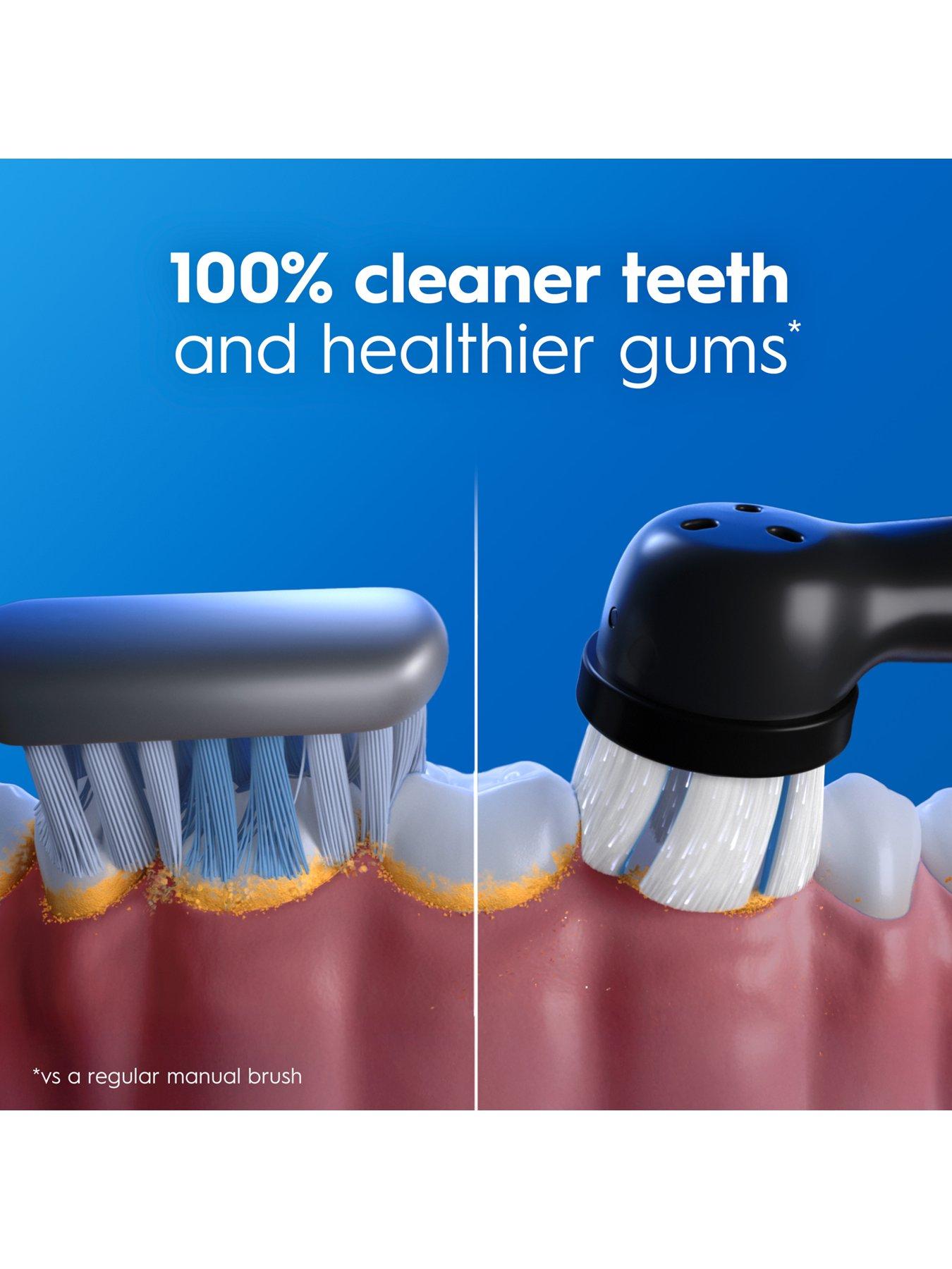Oral-B iO3 Matt Black & Ice Blue Electric Toothbrush Duo Pack | Very