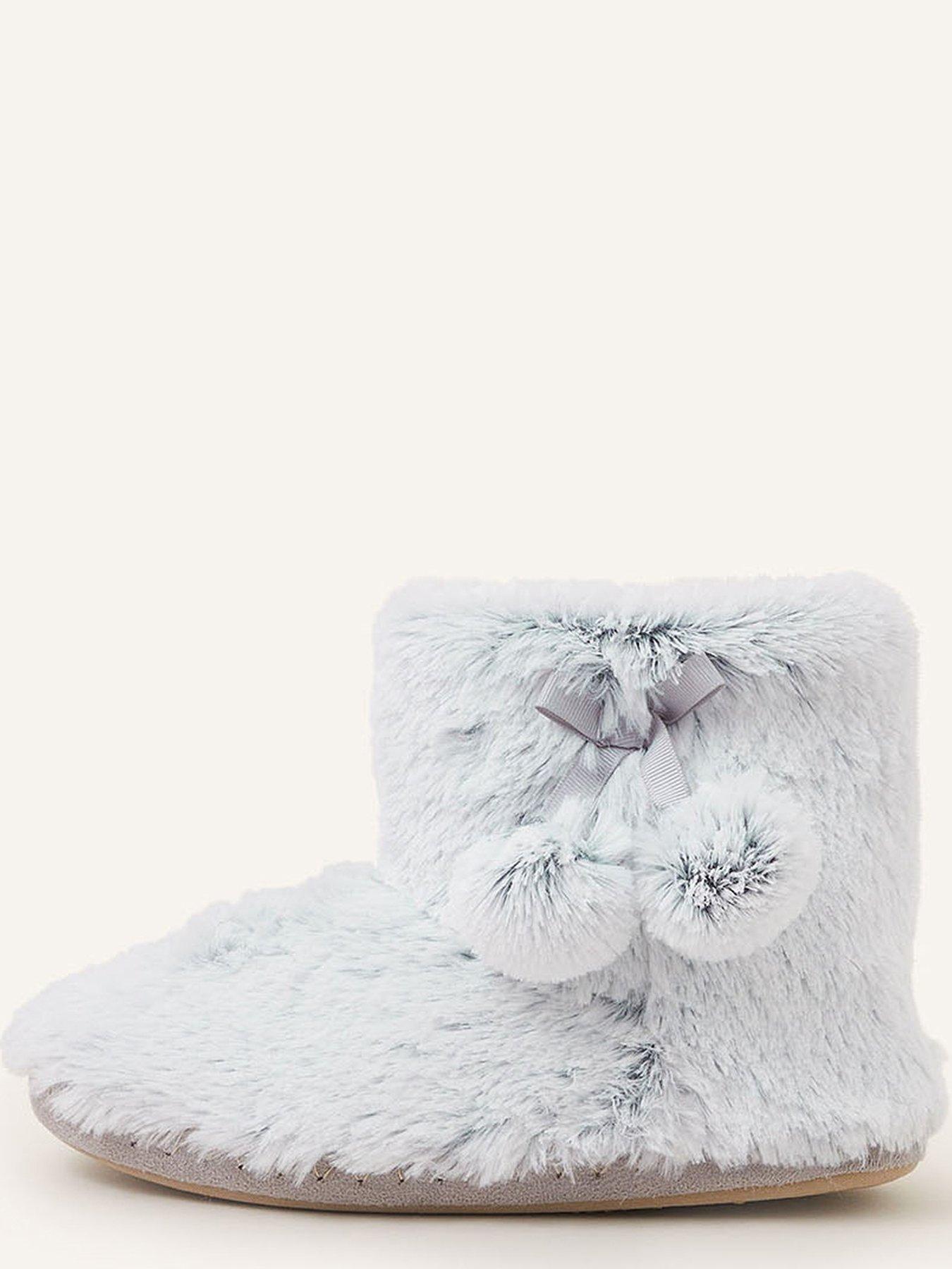 Accessorize Supersoft Slipper Boot - Grey | Very