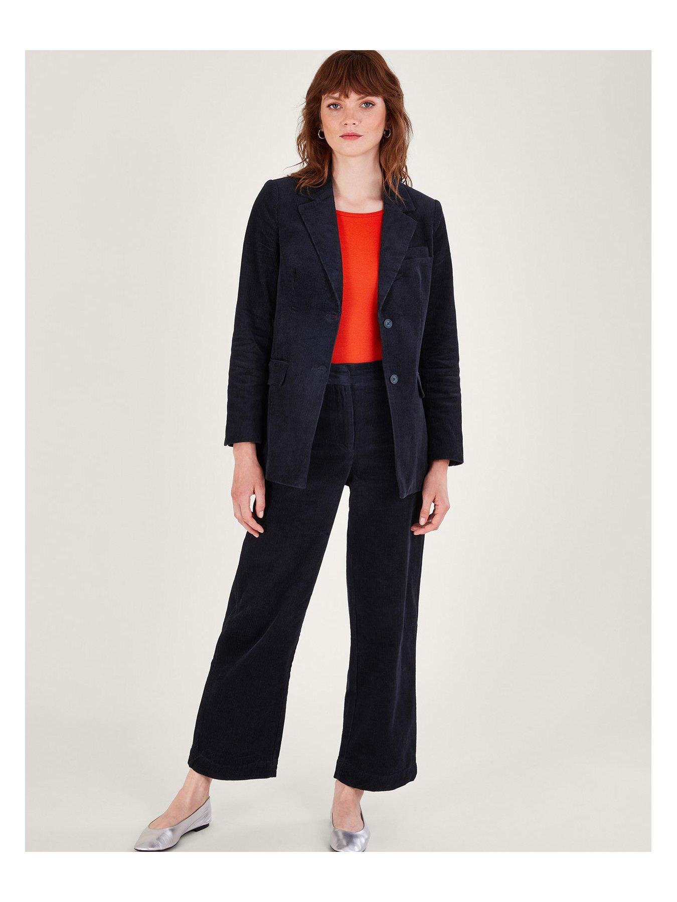 Monsoon Cord Db Suit Plain Jacket - Blue | Very