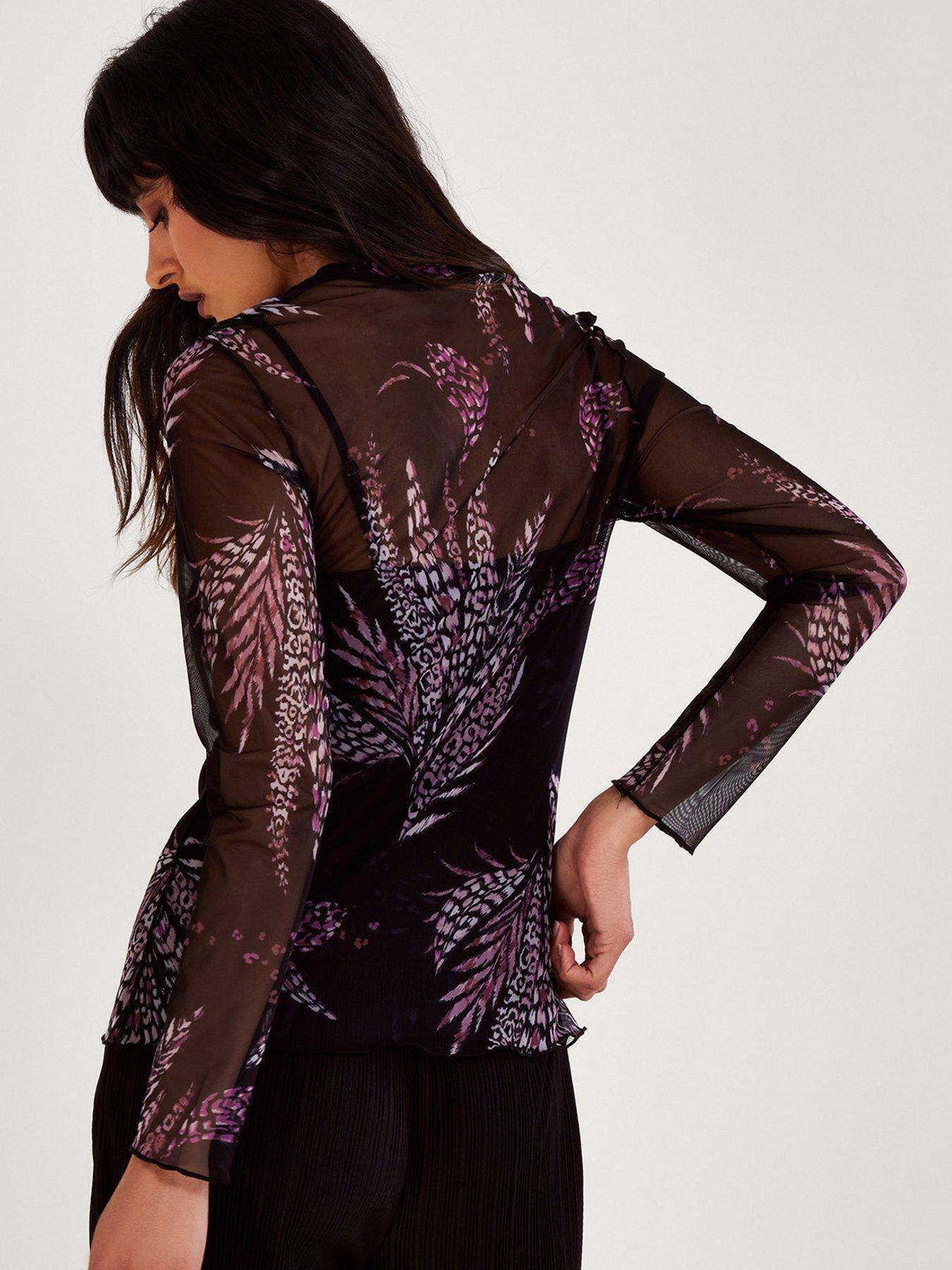 Monsoon Print Mesh Top | Very