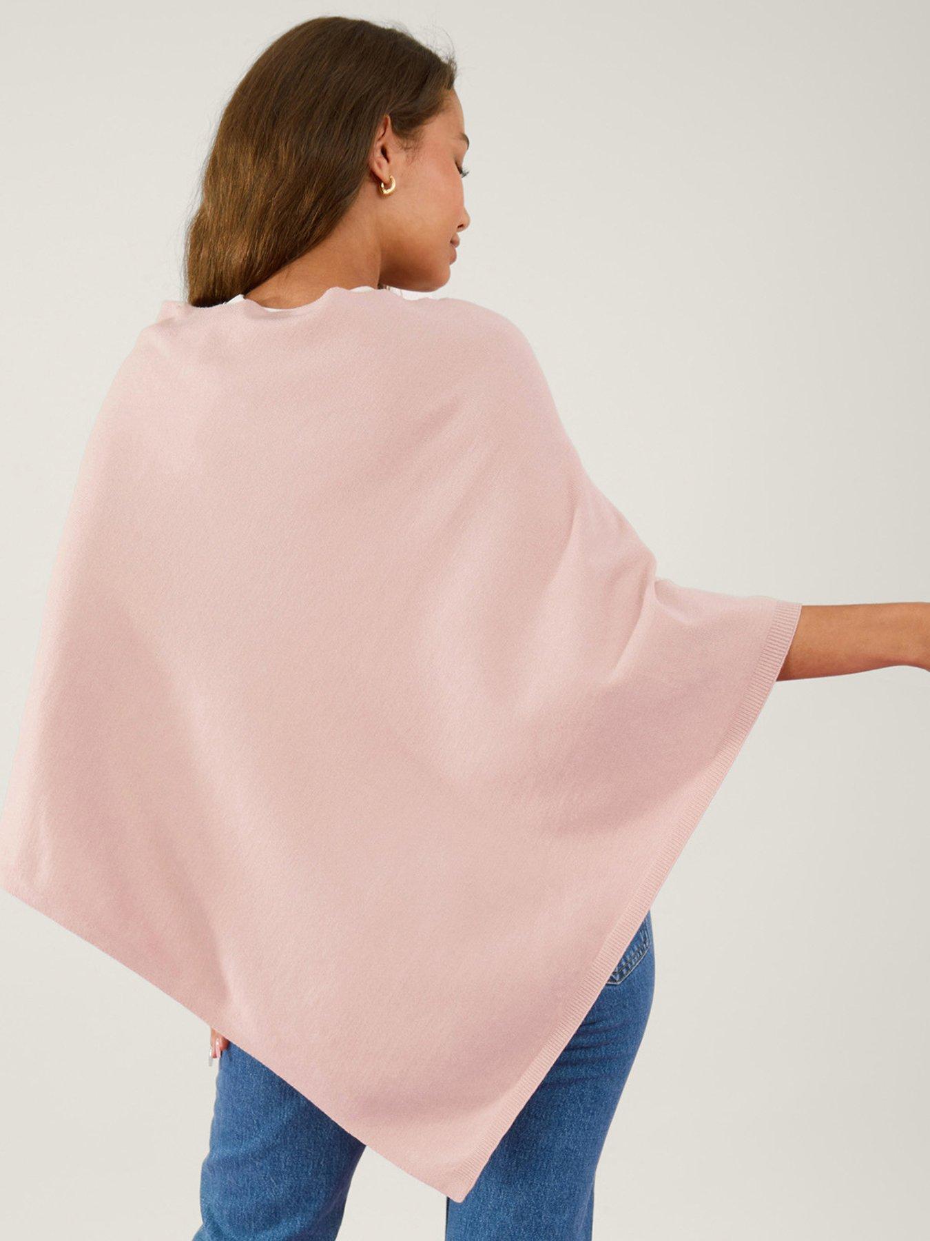 Accessorize Perfect Knit Poncho - Pink | Very