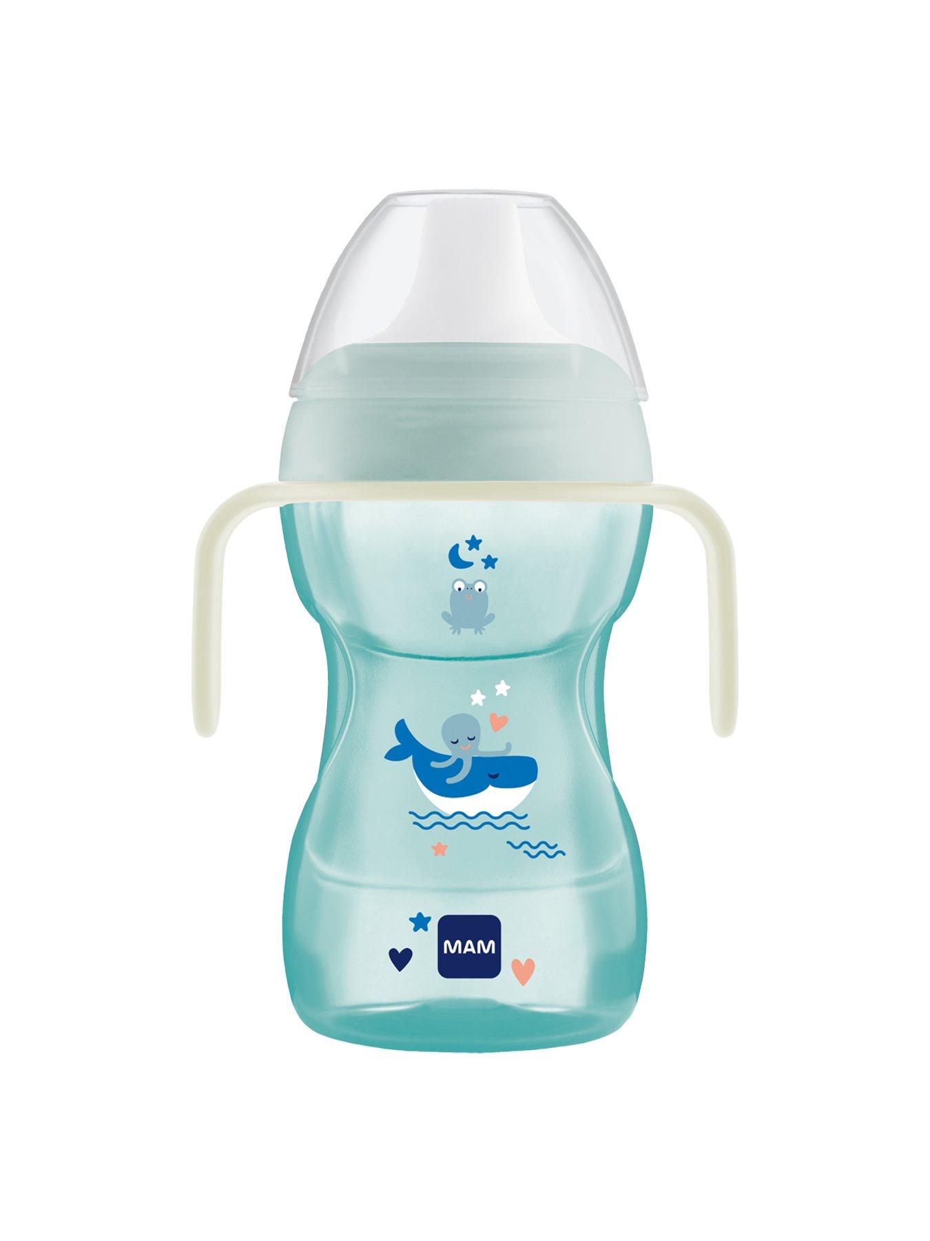 MAM Fun To Drink Cup 270ml & Glow Handles - Blue | Very