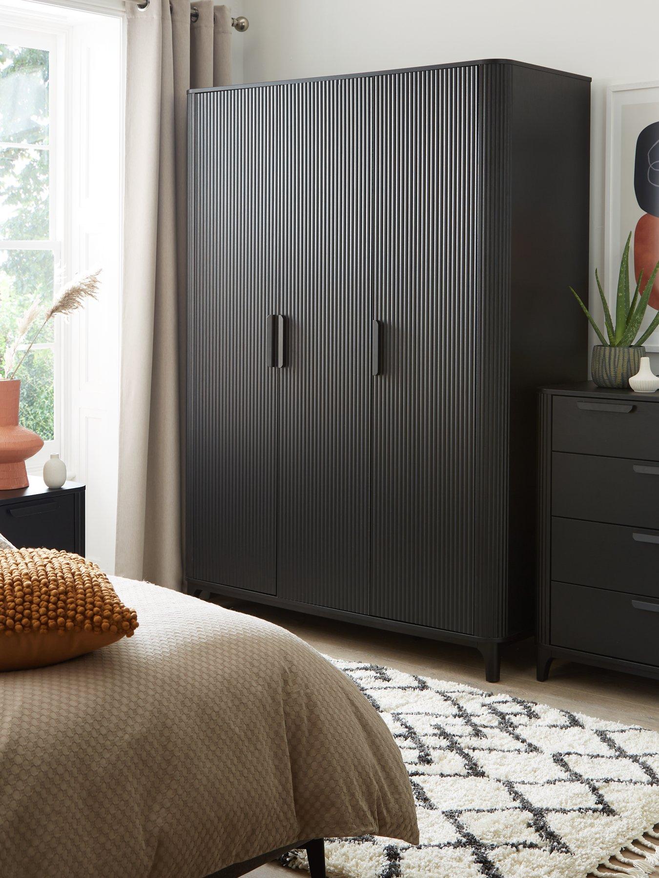 Black bedroom cupboards store