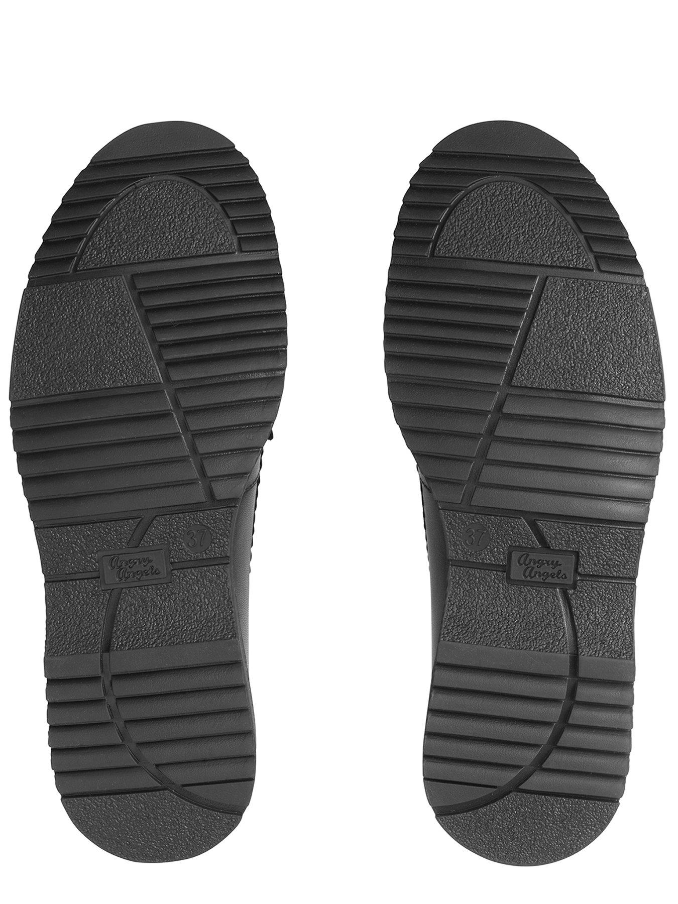 Start-rite Infinity Girls Chunky Sole Black Leather Loafer School Shoes ...