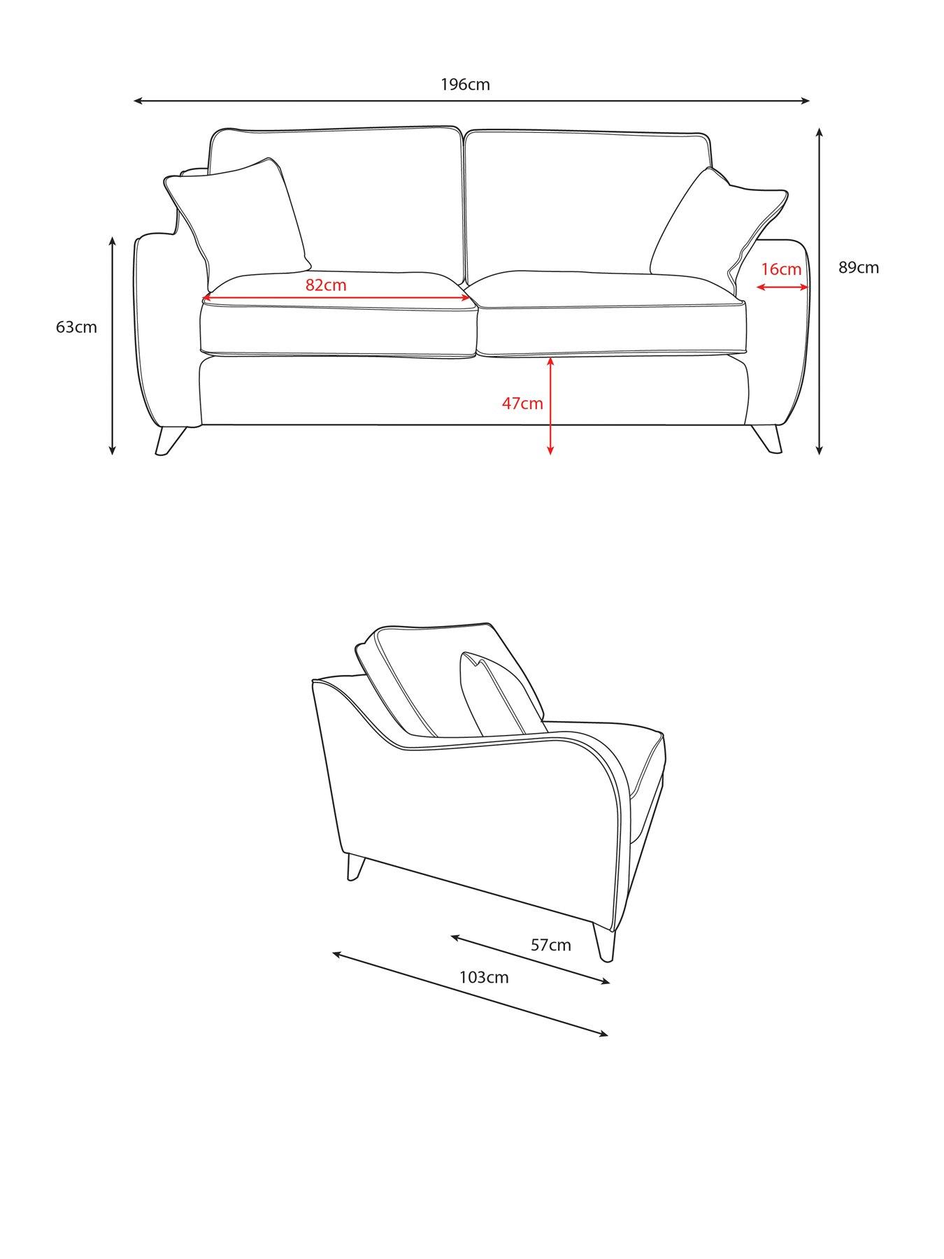 Very Home Verity 3 Seater Fabric Sofa - Made to Order in the UK | Very