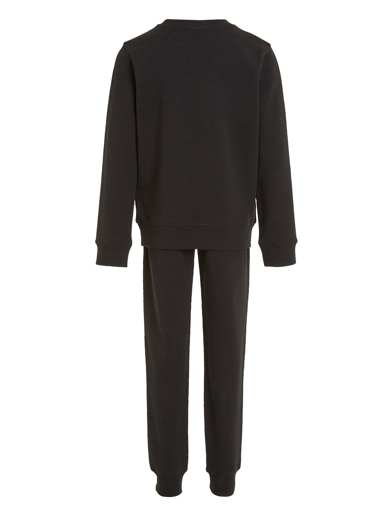 Calvin Klein Jeans Kids Institute Logo Long Sleeve Top and Jog Set ...
