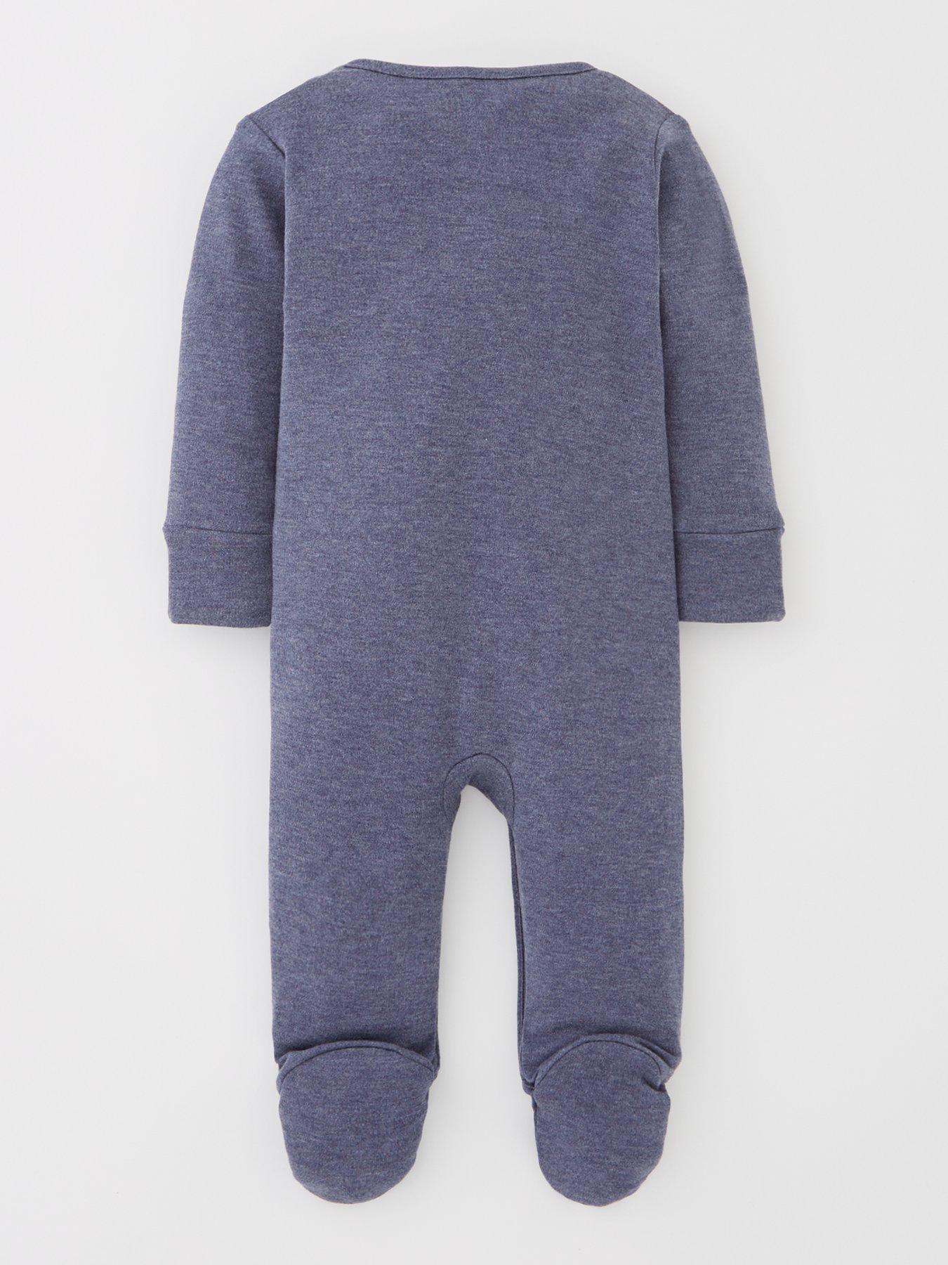 Mini V by Very Baby Boy Best Little Brother Sleepsuit - Navy | Very