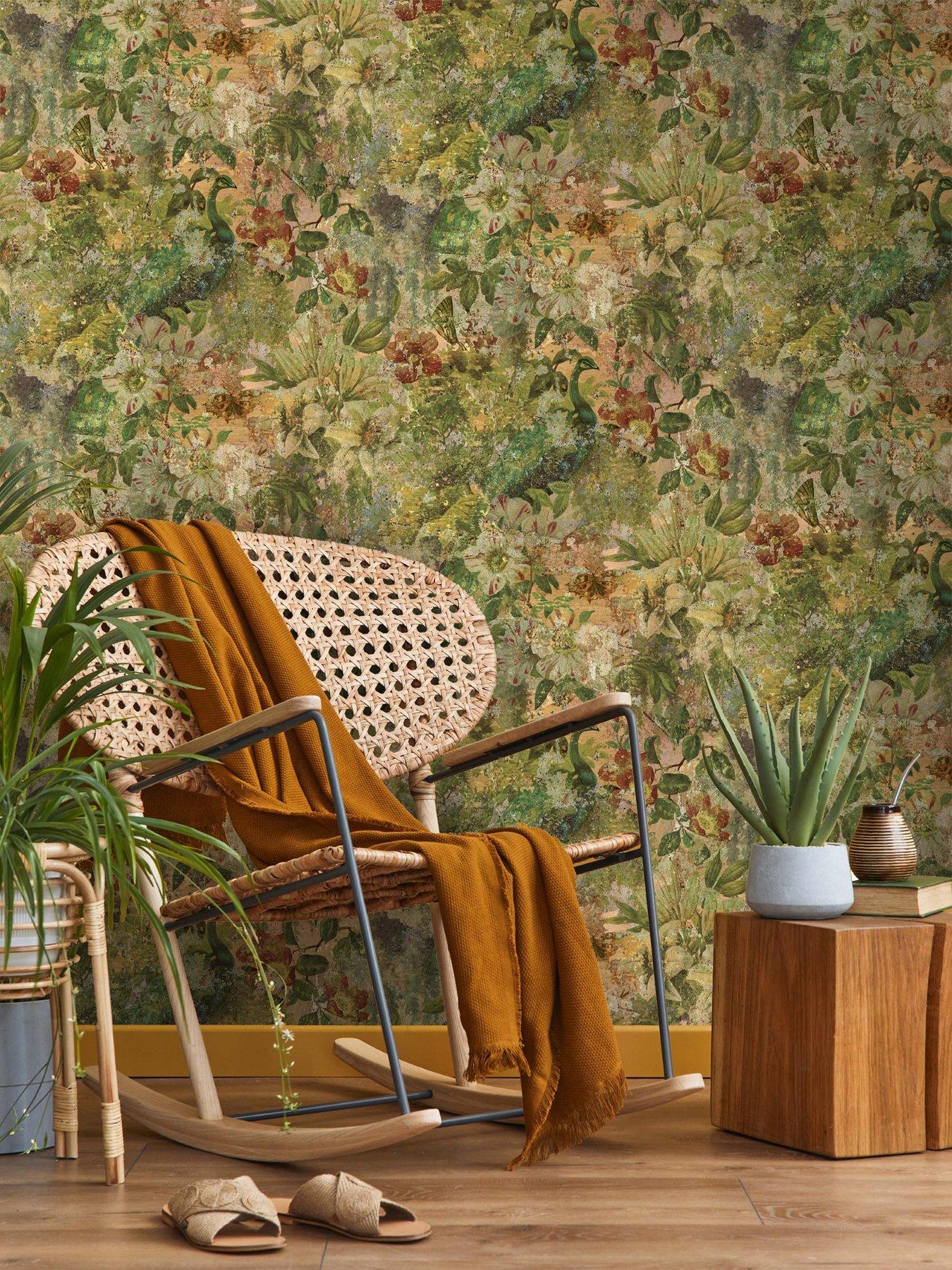 Holden Decor Vintage Peacock Wallpaper Very