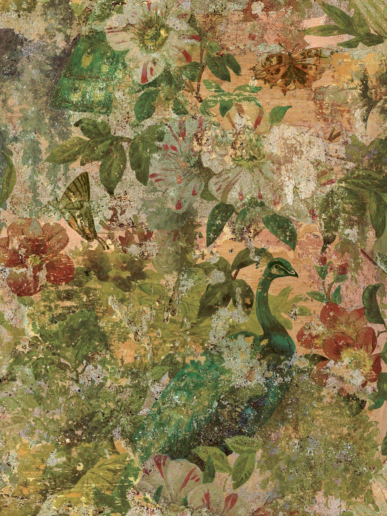 Holden Decor Vintage Peacock Wallpaper Very