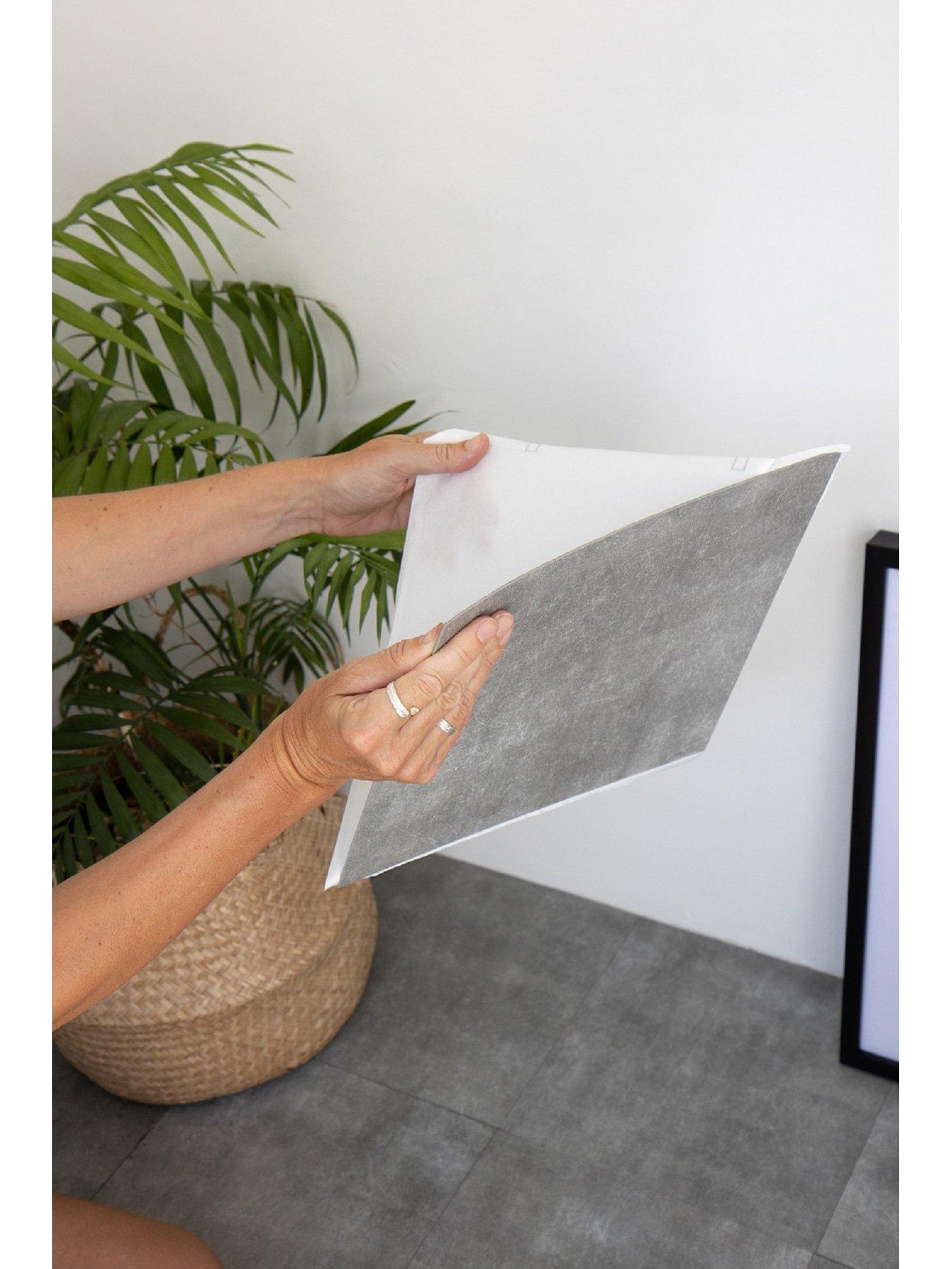 D-C-Fix Solid Concrete Effect Self-Adhesive Vinyl Floor Tiles ...