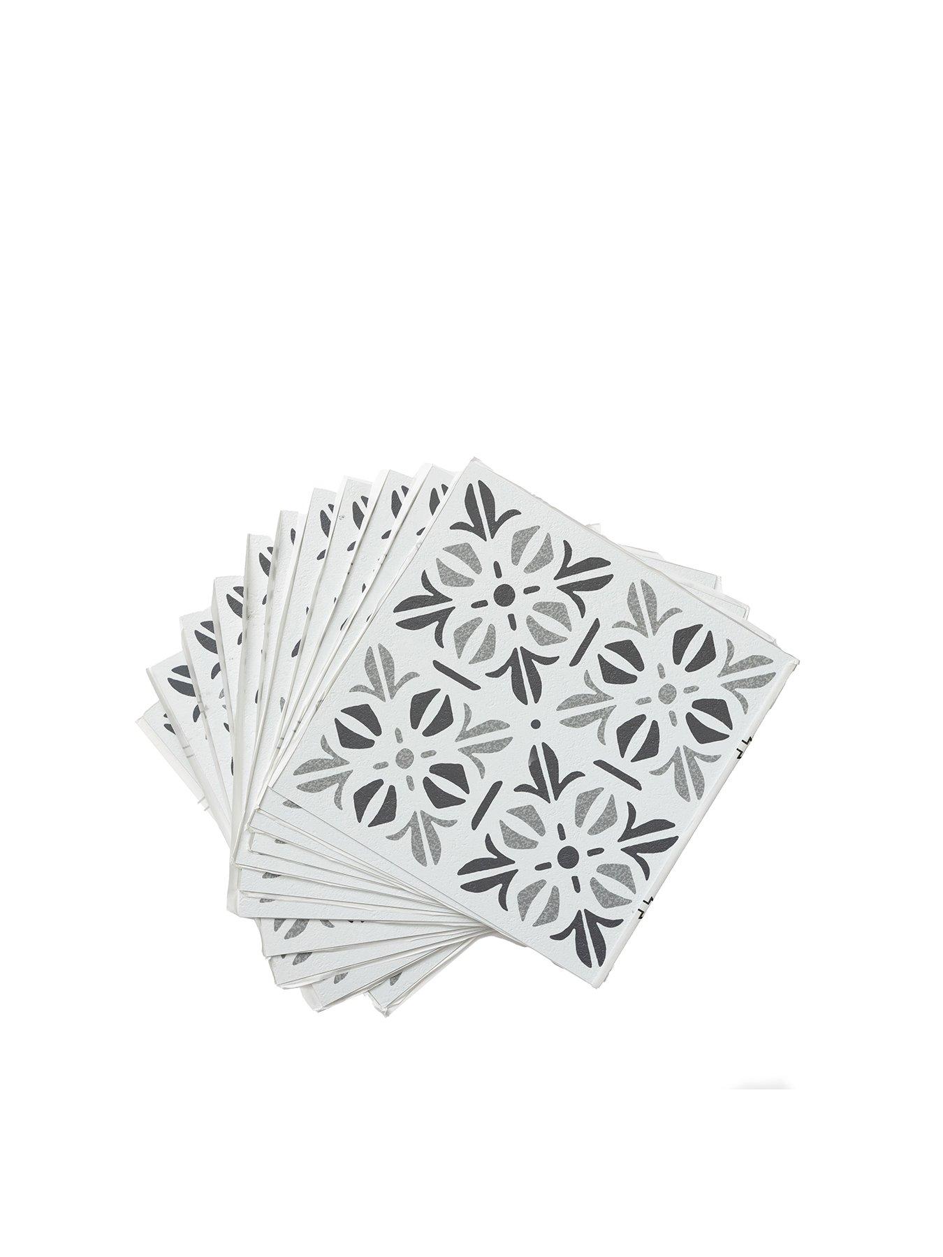 D-C-Fix Cubia Pattern dc fix Self Adhesive Vinyl Floor Tiles -30.48cm x ...