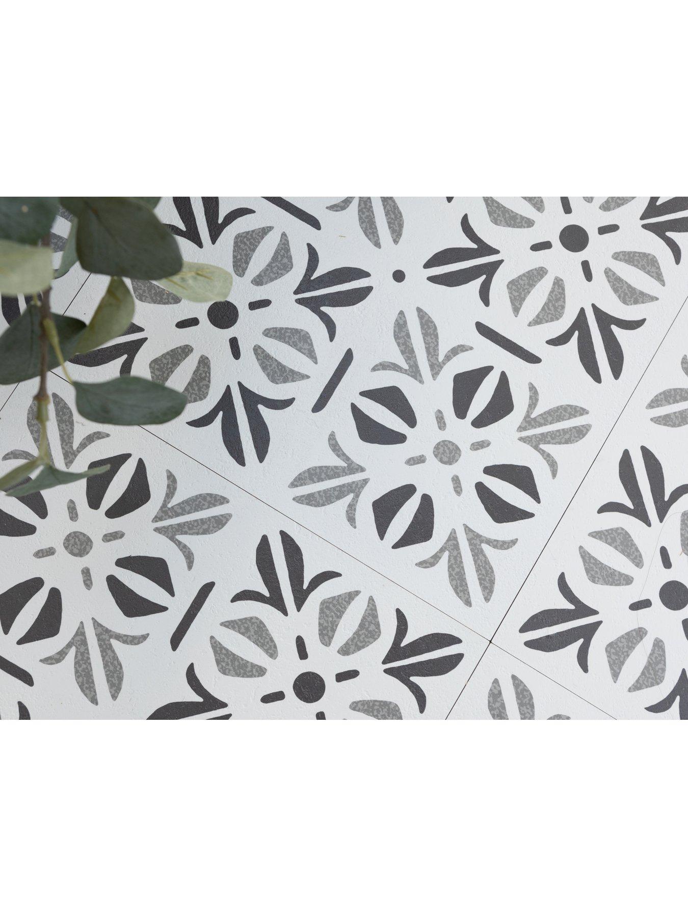 D-C-Fix Cubia Pattern dc fix Self Adhesive Vinyl Floor Tiles -30.48cm x ...