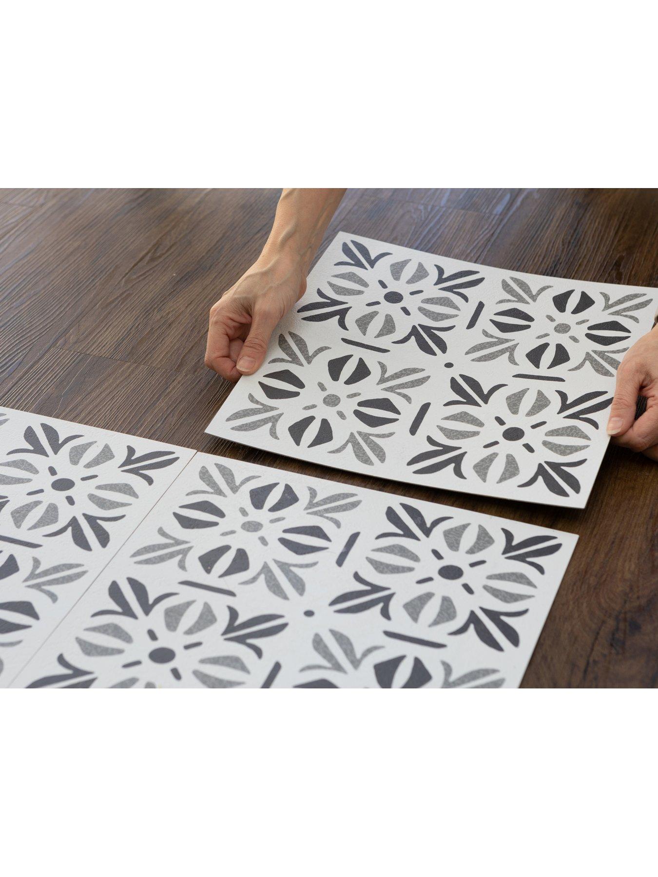 D-C-Fix Cubia Pattern dc fix Self Adhesive Vinyl Floor Tiles -30.48cm x ...