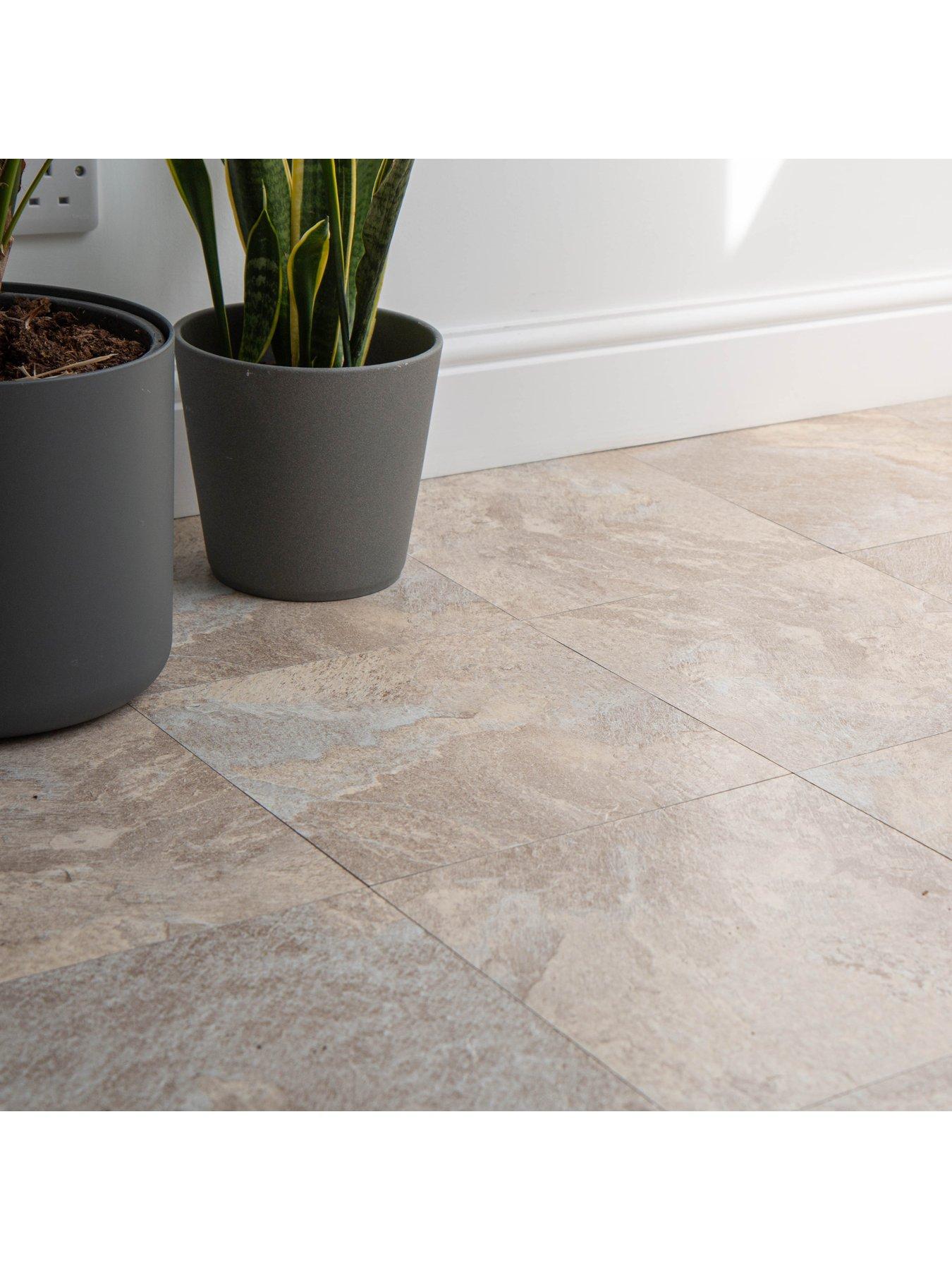 D-C-Fix Light Slate dc fix Self Adhesive Vinyl Floor Tiles -30.48cm x ...