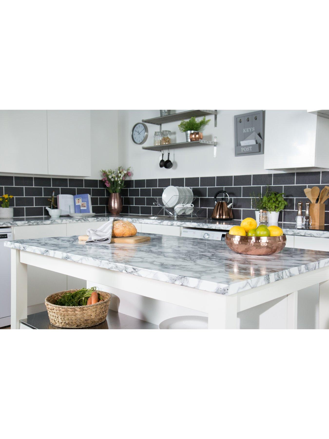 D-C-Fix Marble White Self Adhesive Vinyl Wrap Film - 67.5cm x 2m | Very