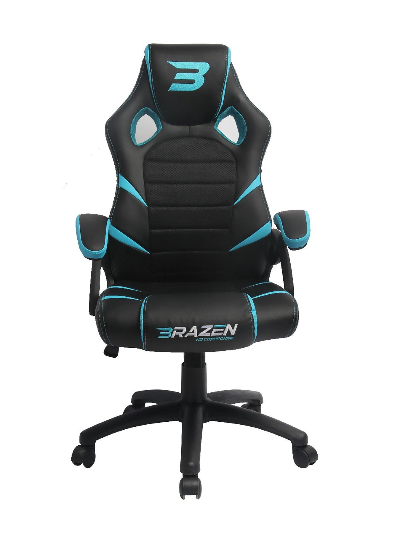BraZen Valor Mid Back PC Gaming Chair - Blue | Very.co.uk