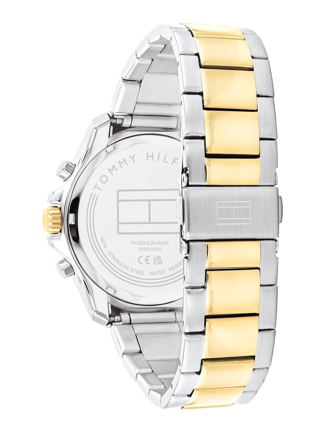 Tommy Hilfiger two tone stainless steel and gold plated men's watch | Very