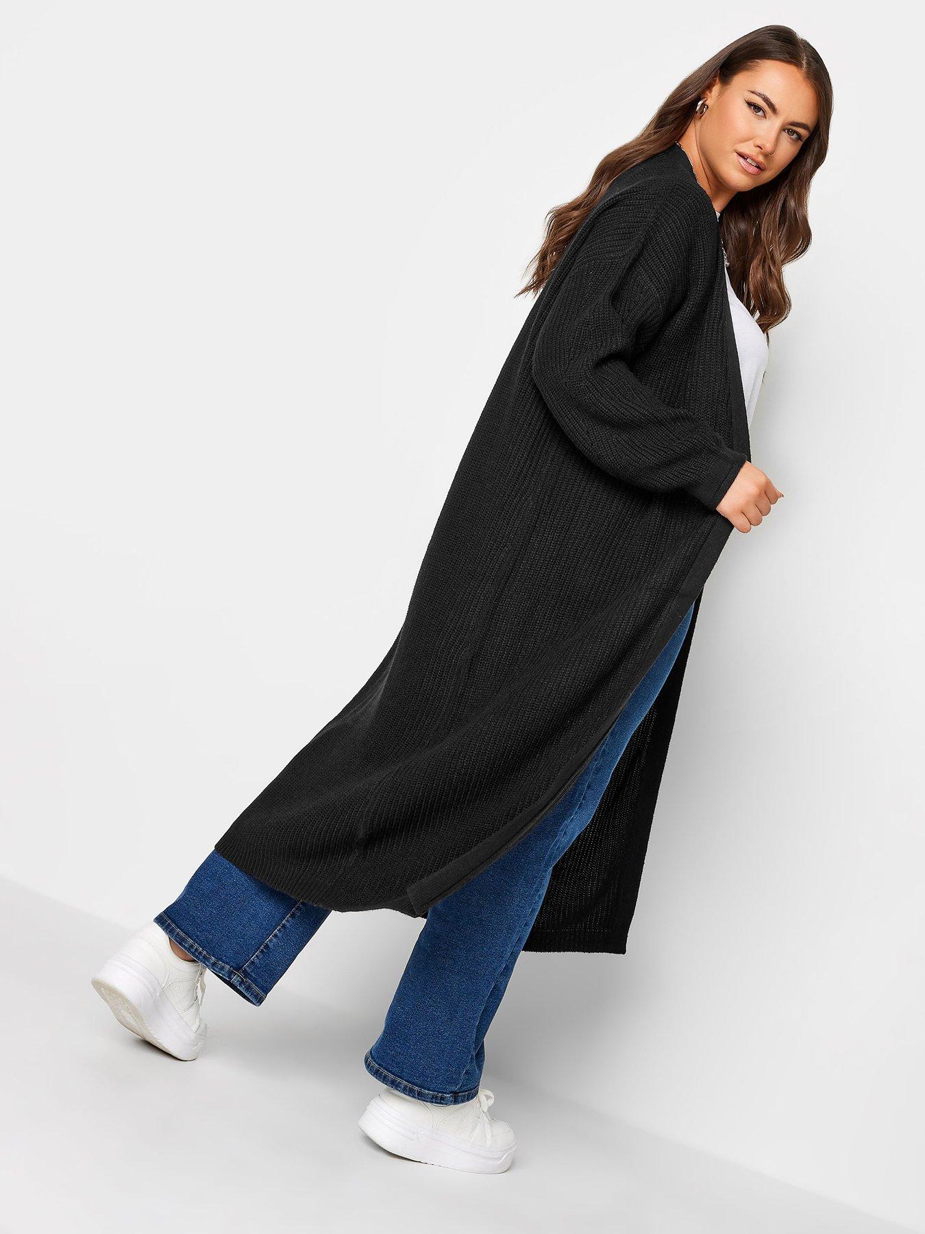 Yours Opp Cardigan Maxi Length - Black | Very