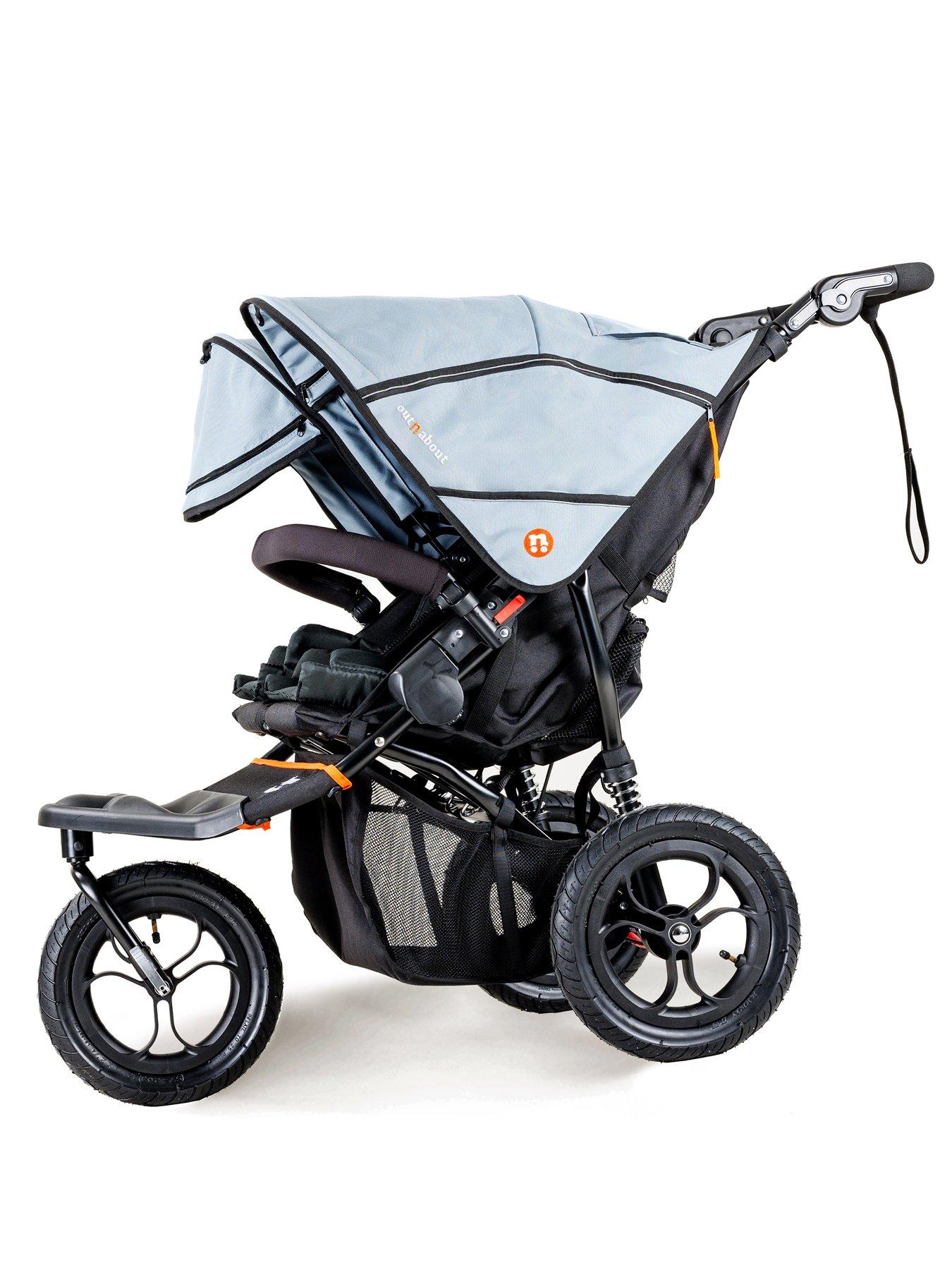 Out n About Nipper Double V5 Pushchair - Rocksalt Grey | Very