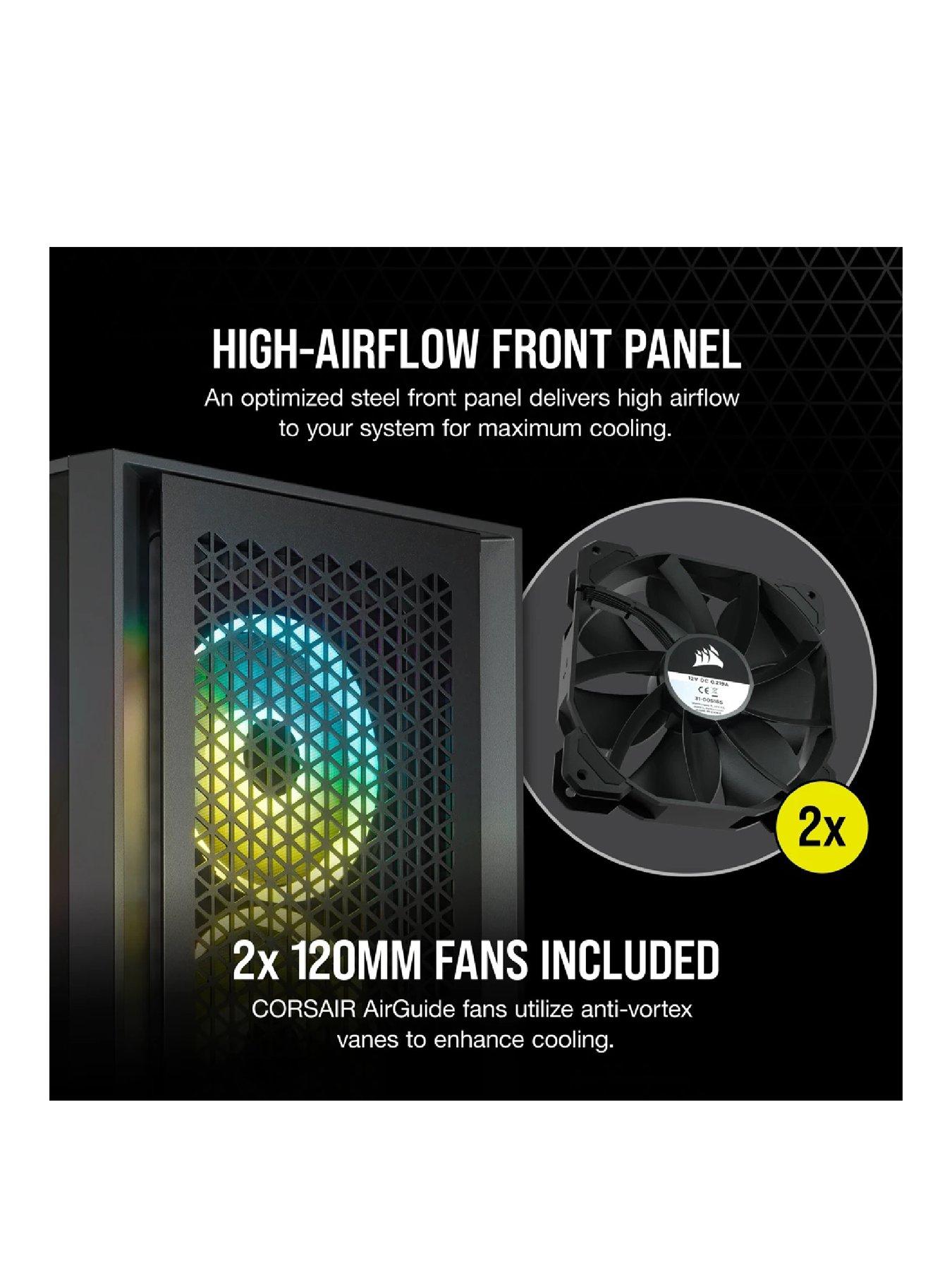 CORSAIR 4000D Airflow Tempered Glass Mid-Tower, Black | Very