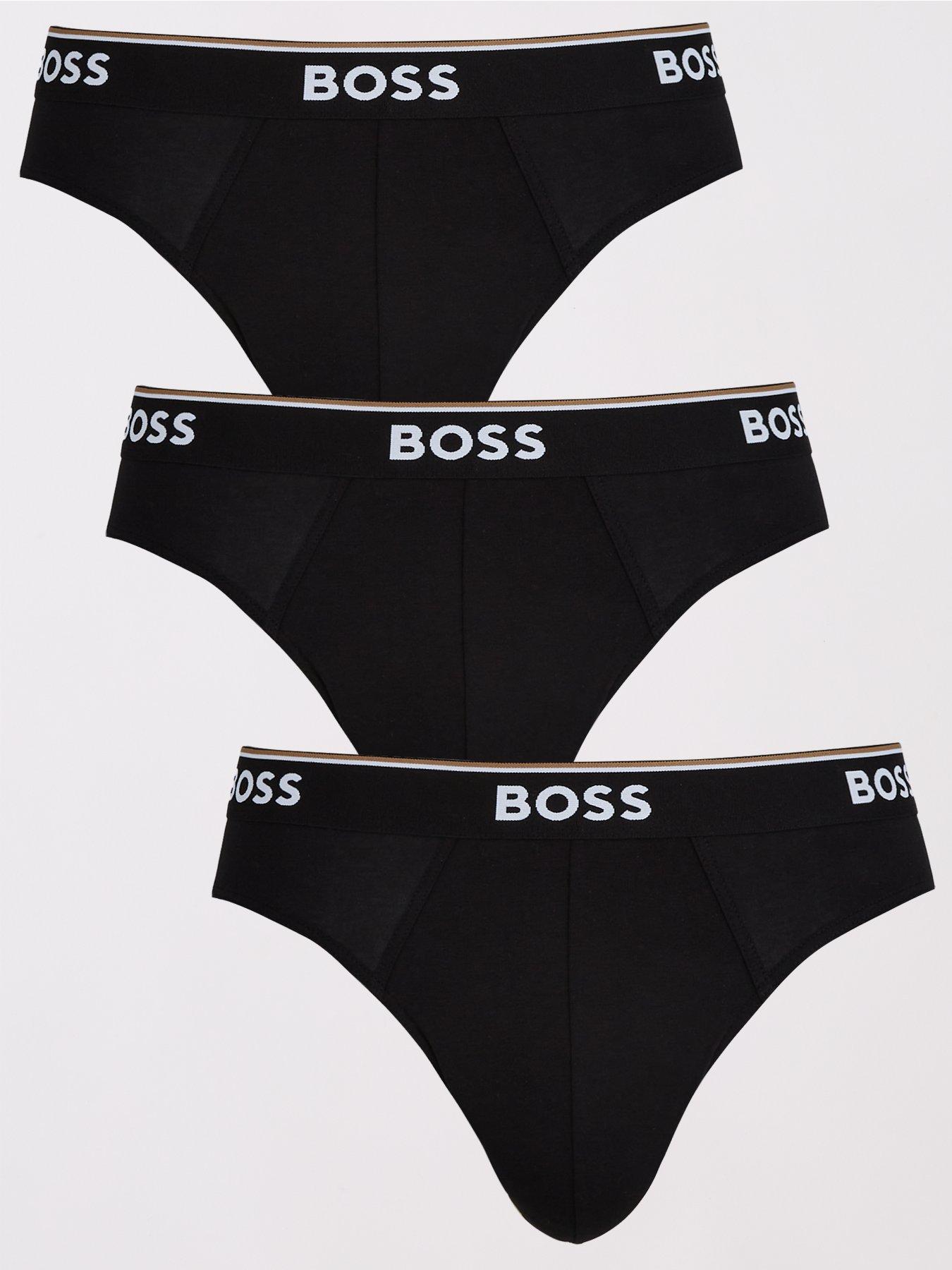 BOSS 3 Pack Power Briefs - Black | Very