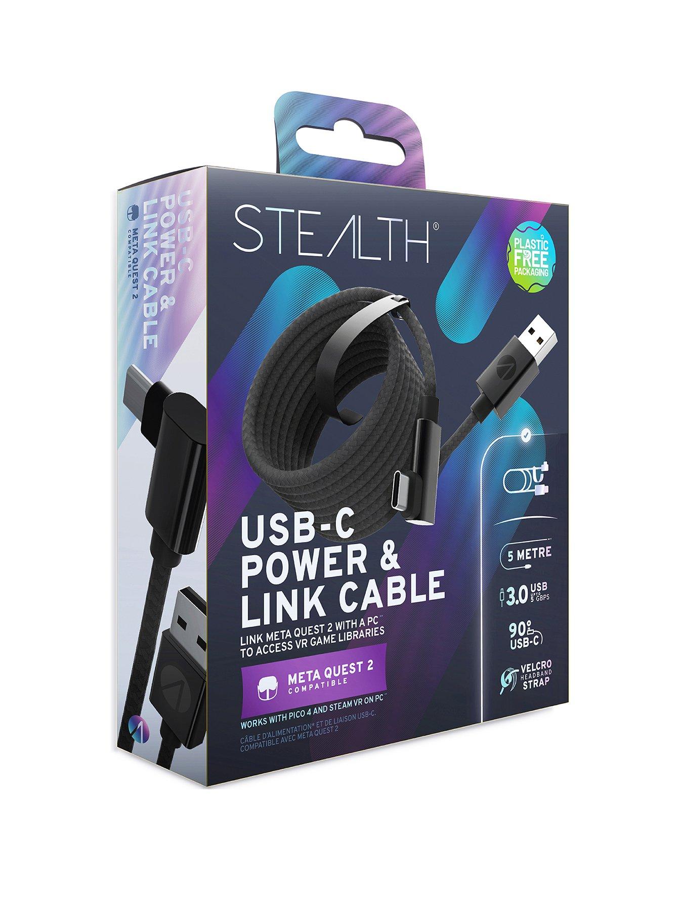 Stealth USB-C Power* & Link Cable for Meta Quest 2 - 5m | Very