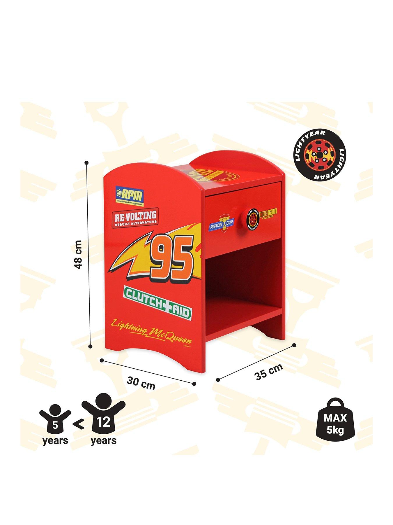 Disney Cars Lightning McQueen Bedside Table | Very