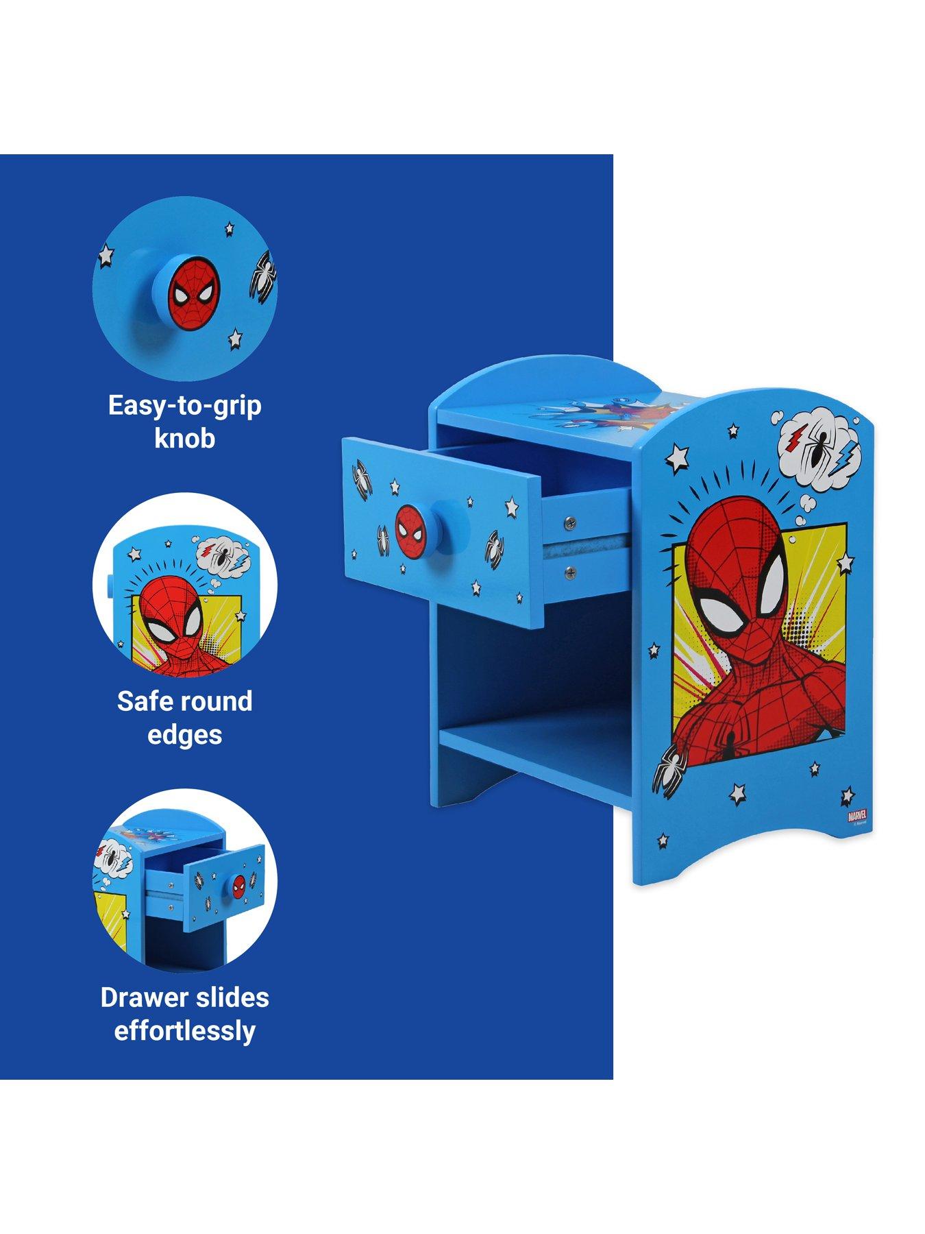 Spiderman Marvel Spider-Man Kids Bedside Table - Blue | Very