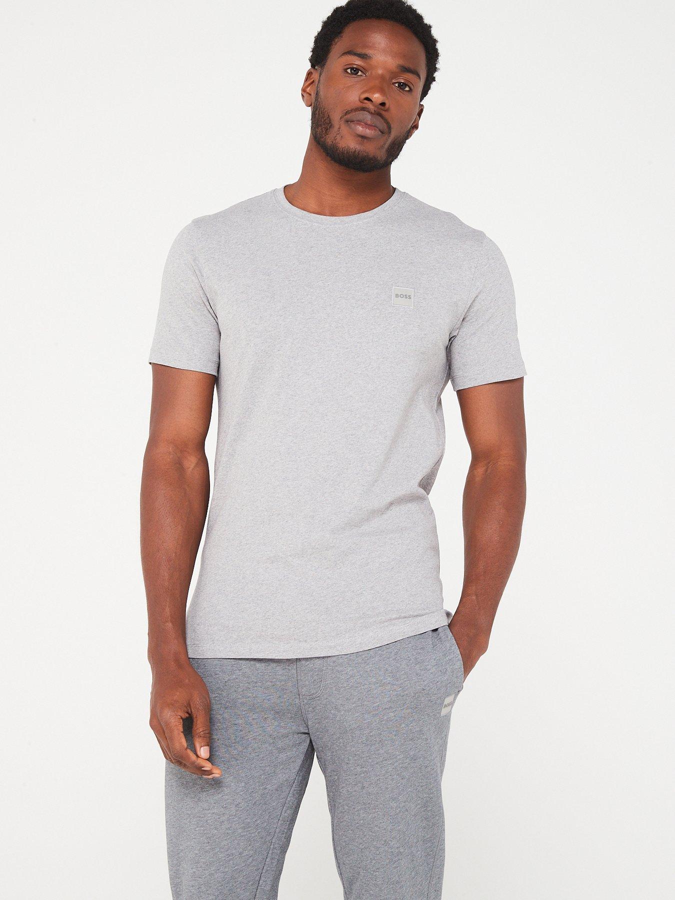 BOSS Tales Relaxed Fit T-shirt - Light Grey | Very