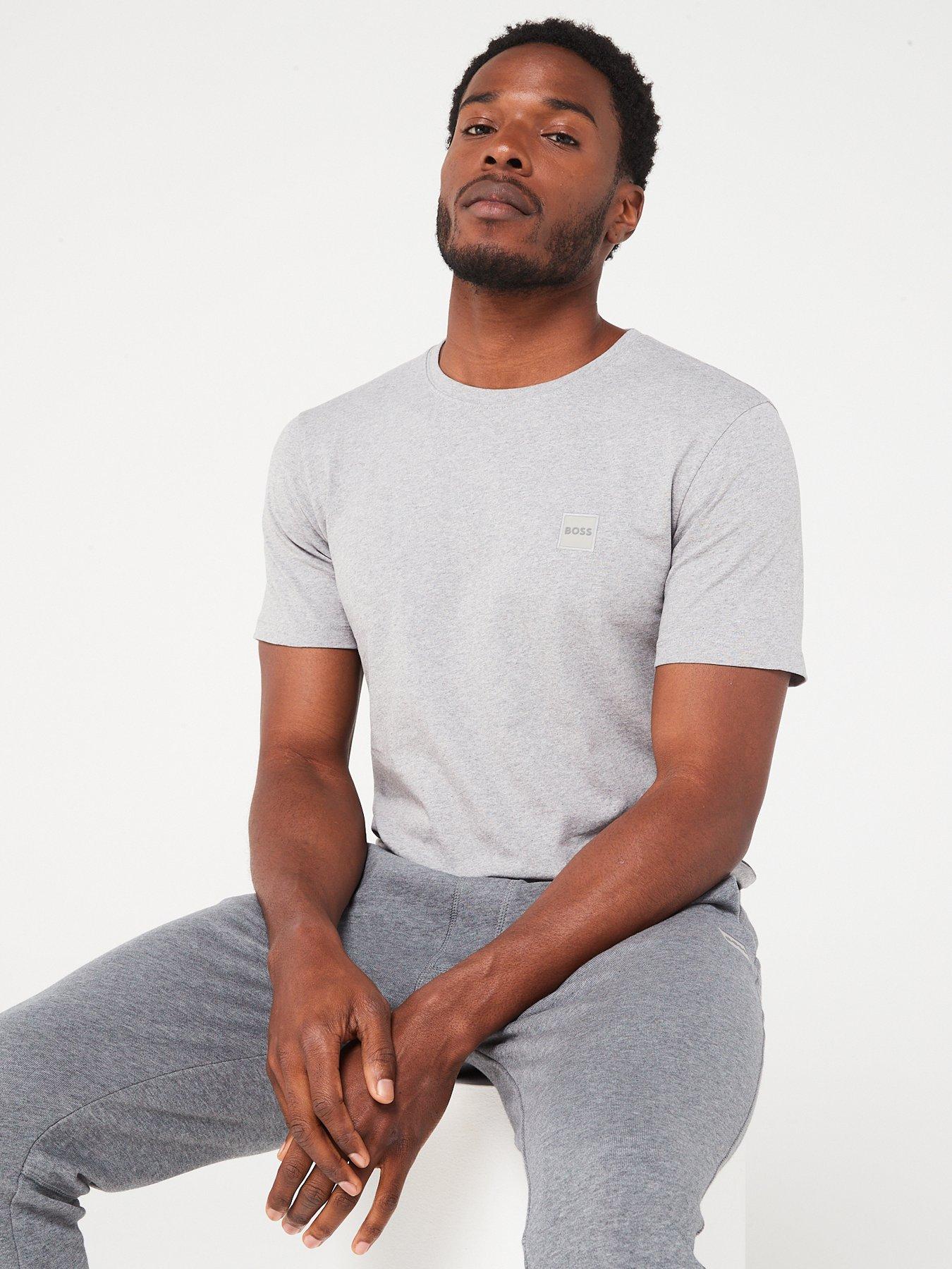 BOSS Tales Relaxed Fit T-shirt - Light Grey | Very