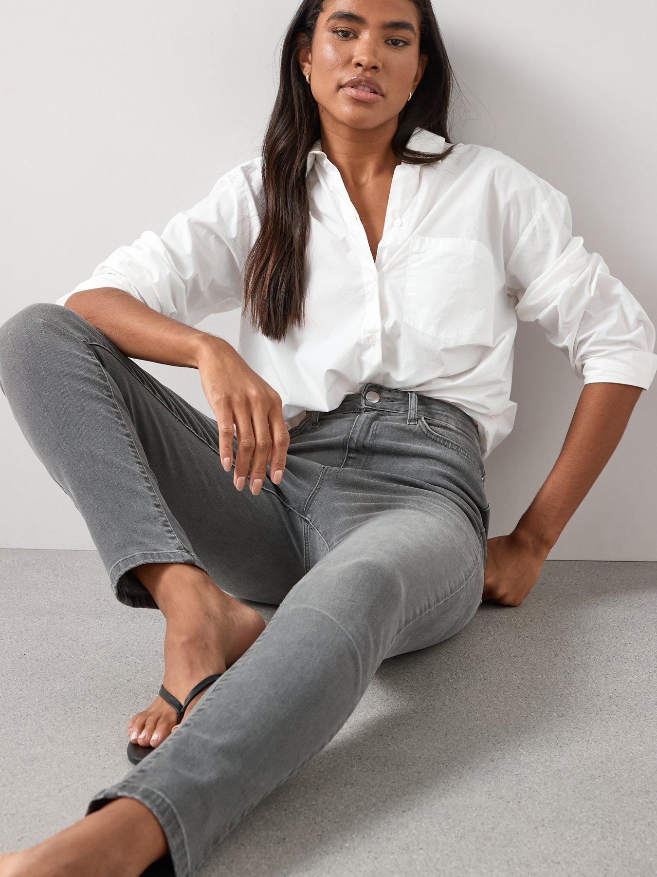 The Very Collection Relaxed Skinny Jeans - Grey | Very